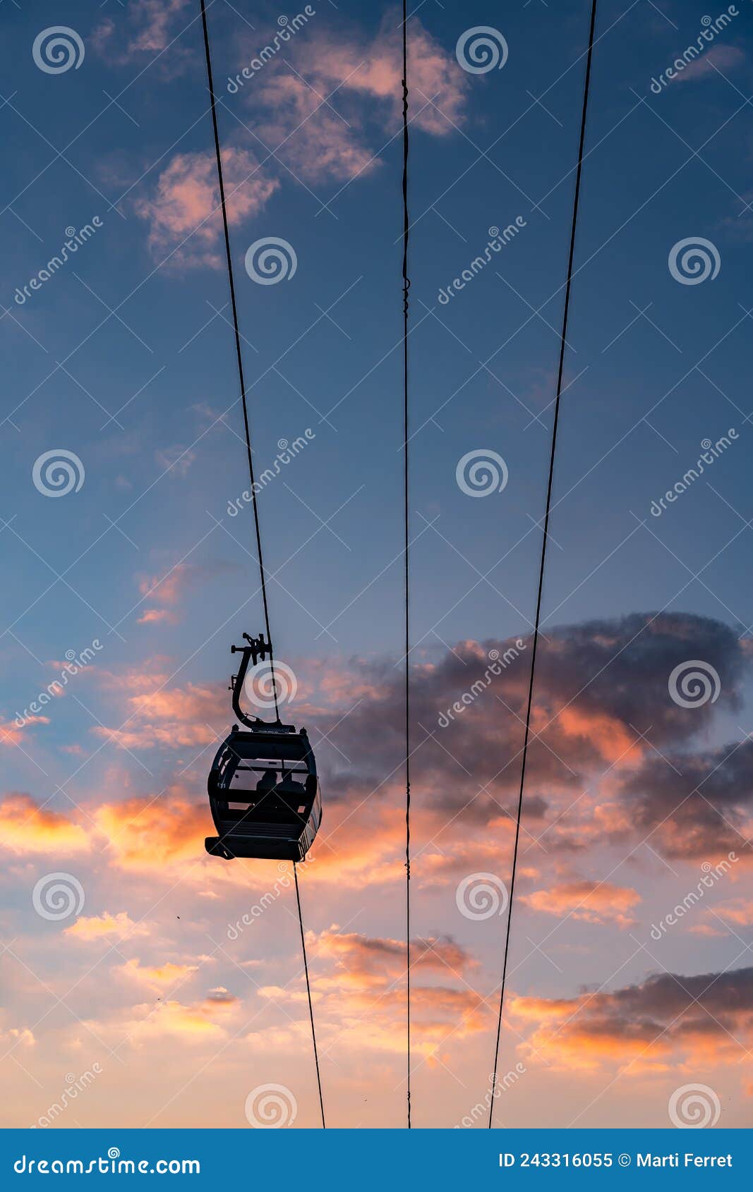 Romantic Plan in a Cable Car. Stock Image - Image of alone, porto ...