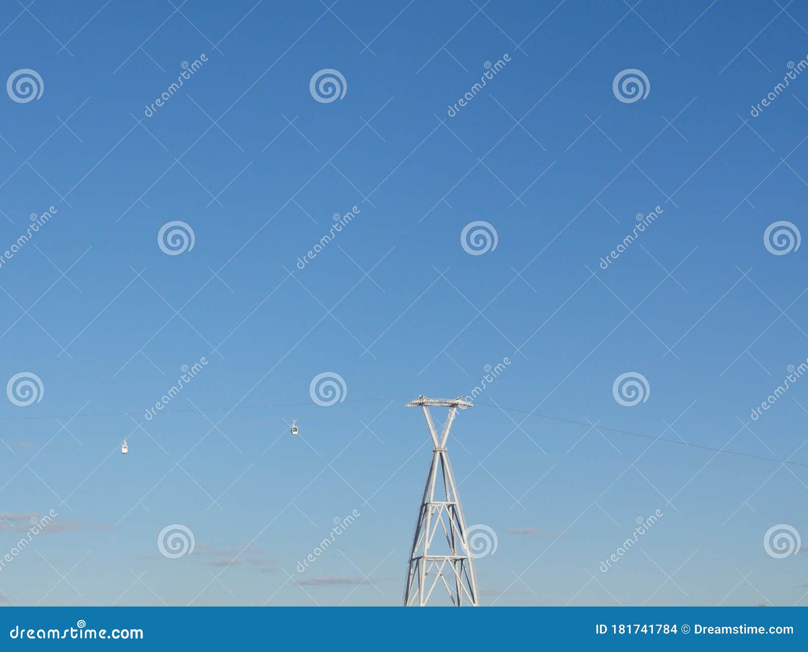 Cable Car Support Against the Sky Stock Photo - Image of background ...