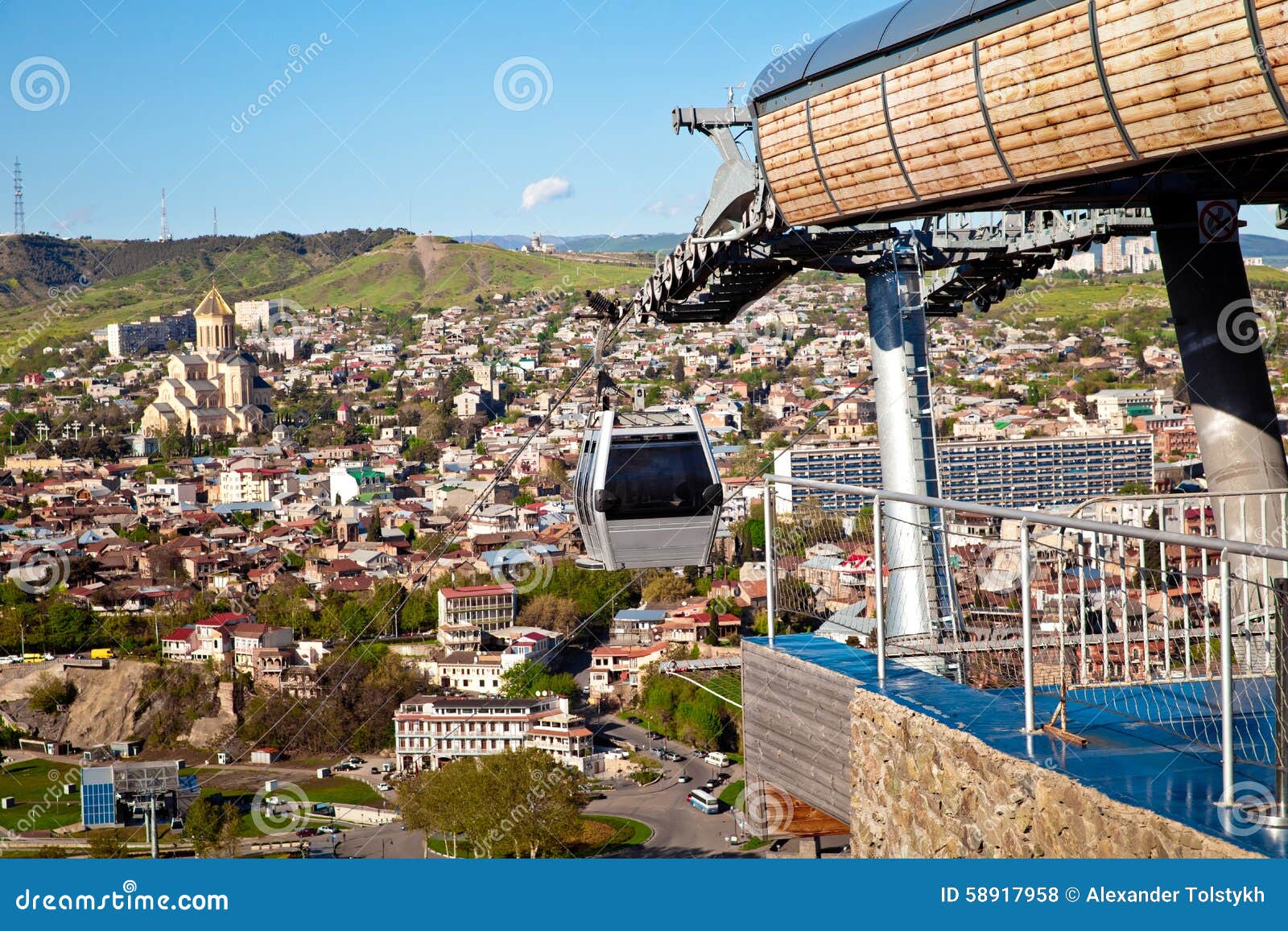 Cable Car System in Tbilisi, Georgia Stock Photo - Image of ...