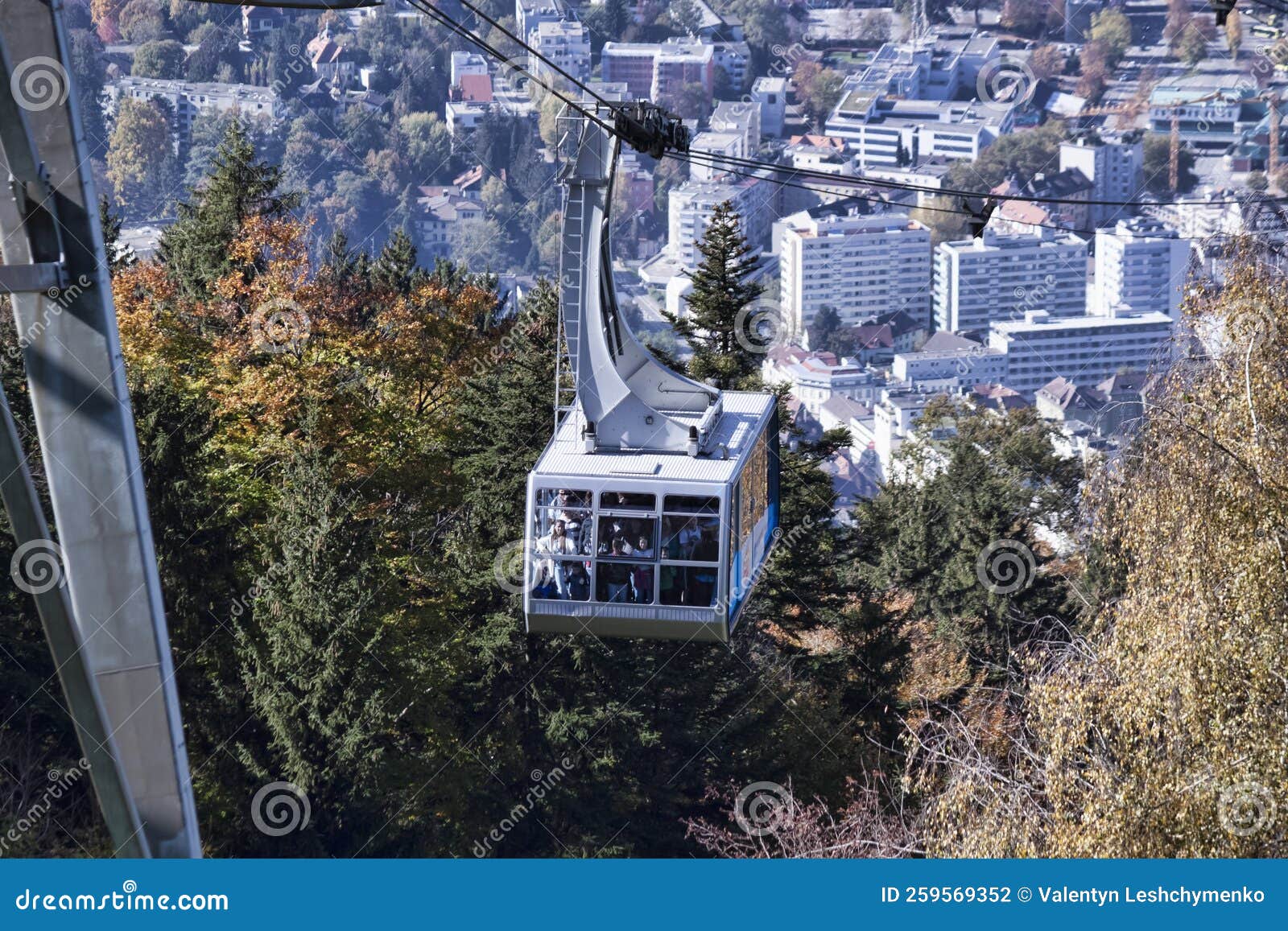 The Cable Car To the Pfaender Mountain Bregenz, Austria. in the ...