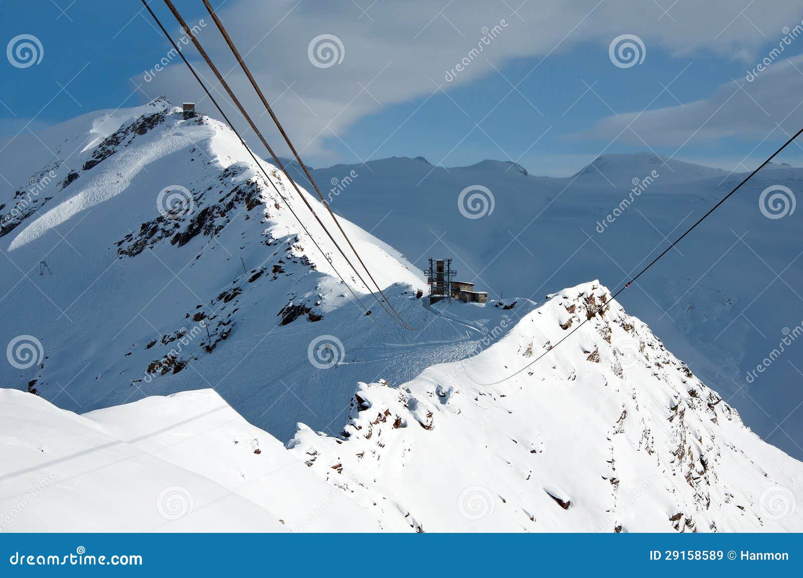 Cable Car To Rote Nase, Switzerland Stock Image - Image of hills ...