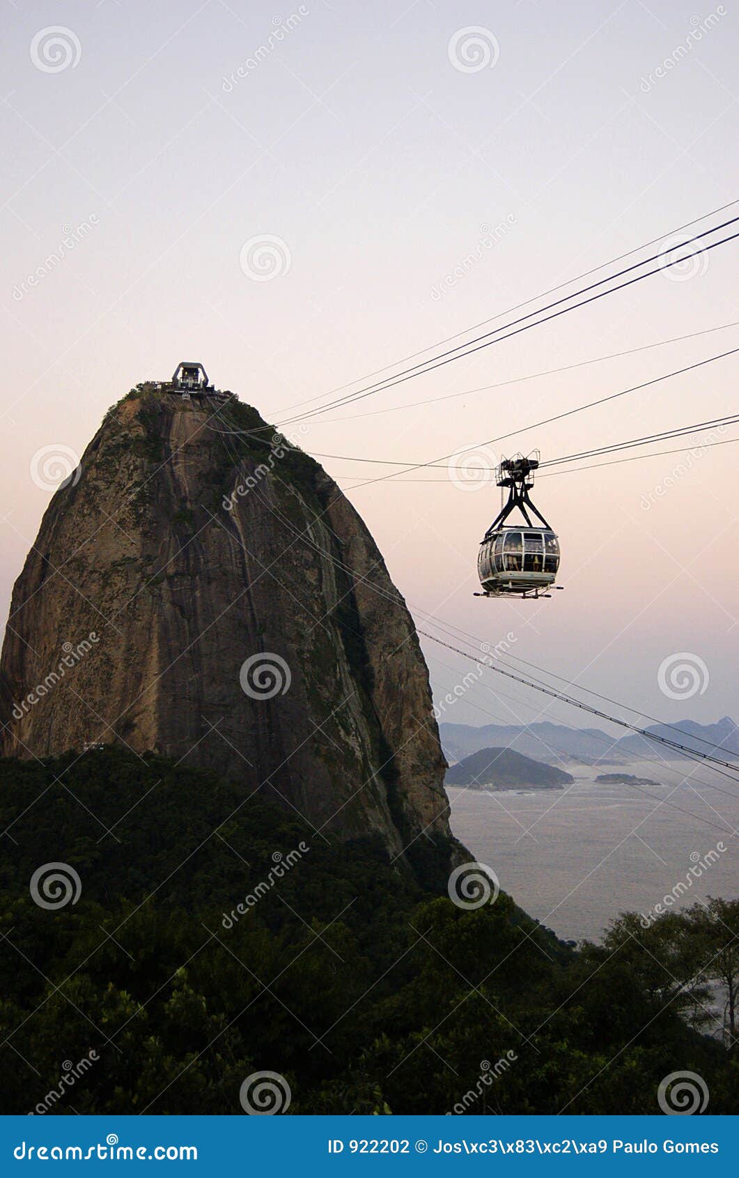 Cable car to Sugar Loaf stock photo. Image of inspiring - 922202