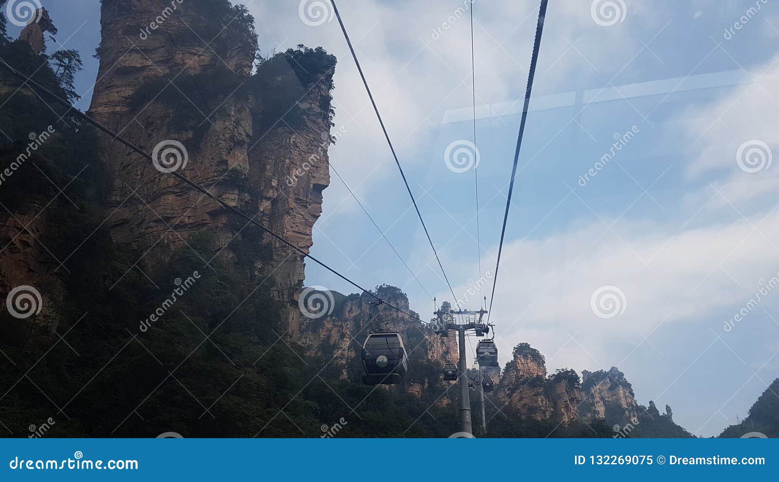 Cable Car Way To Tianzi Mountain,Zhangjiajie National Forest Park,Hunan ...