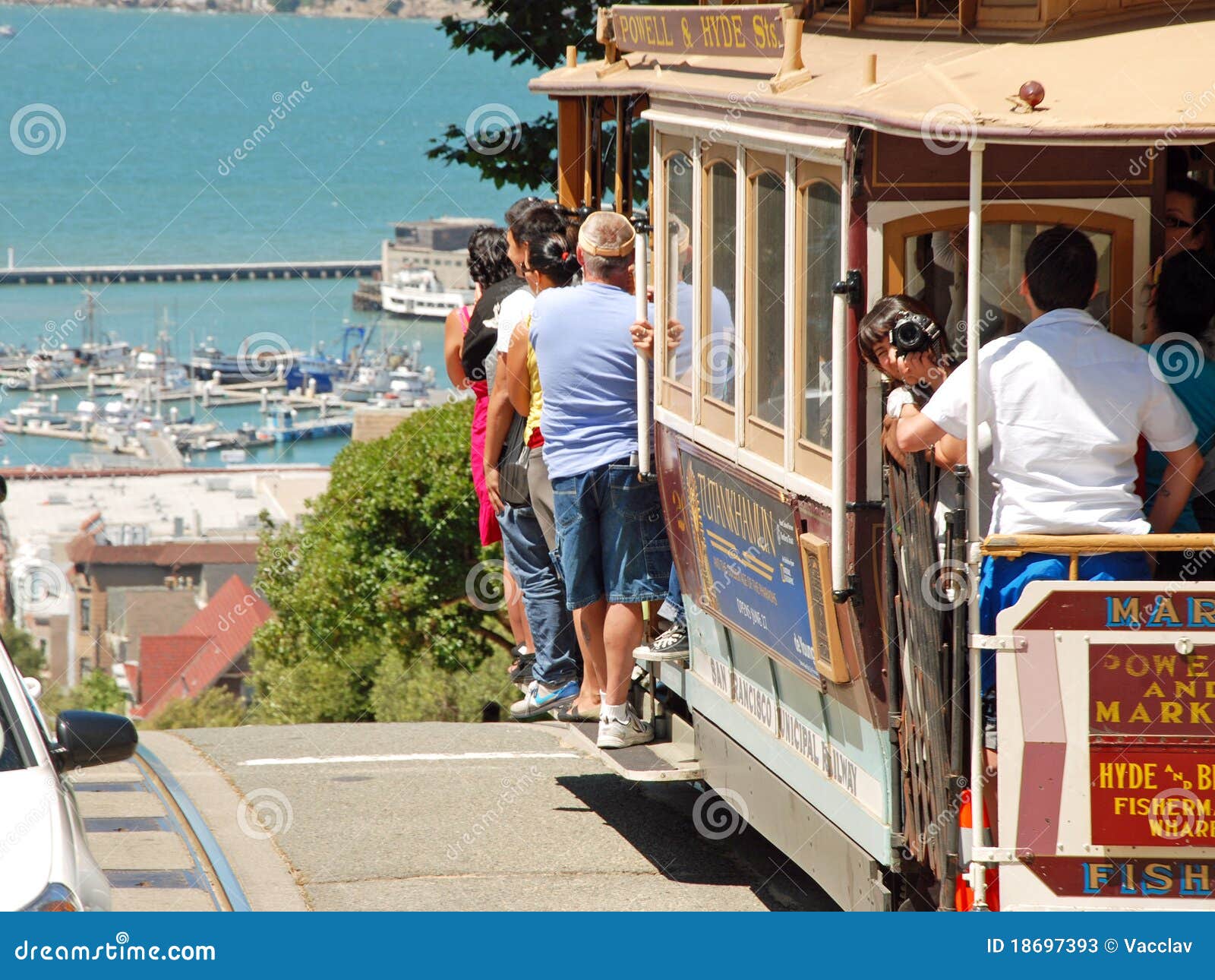 Cable Car Tram Railway in San Francisco, USA Editorial Stock Photo ...