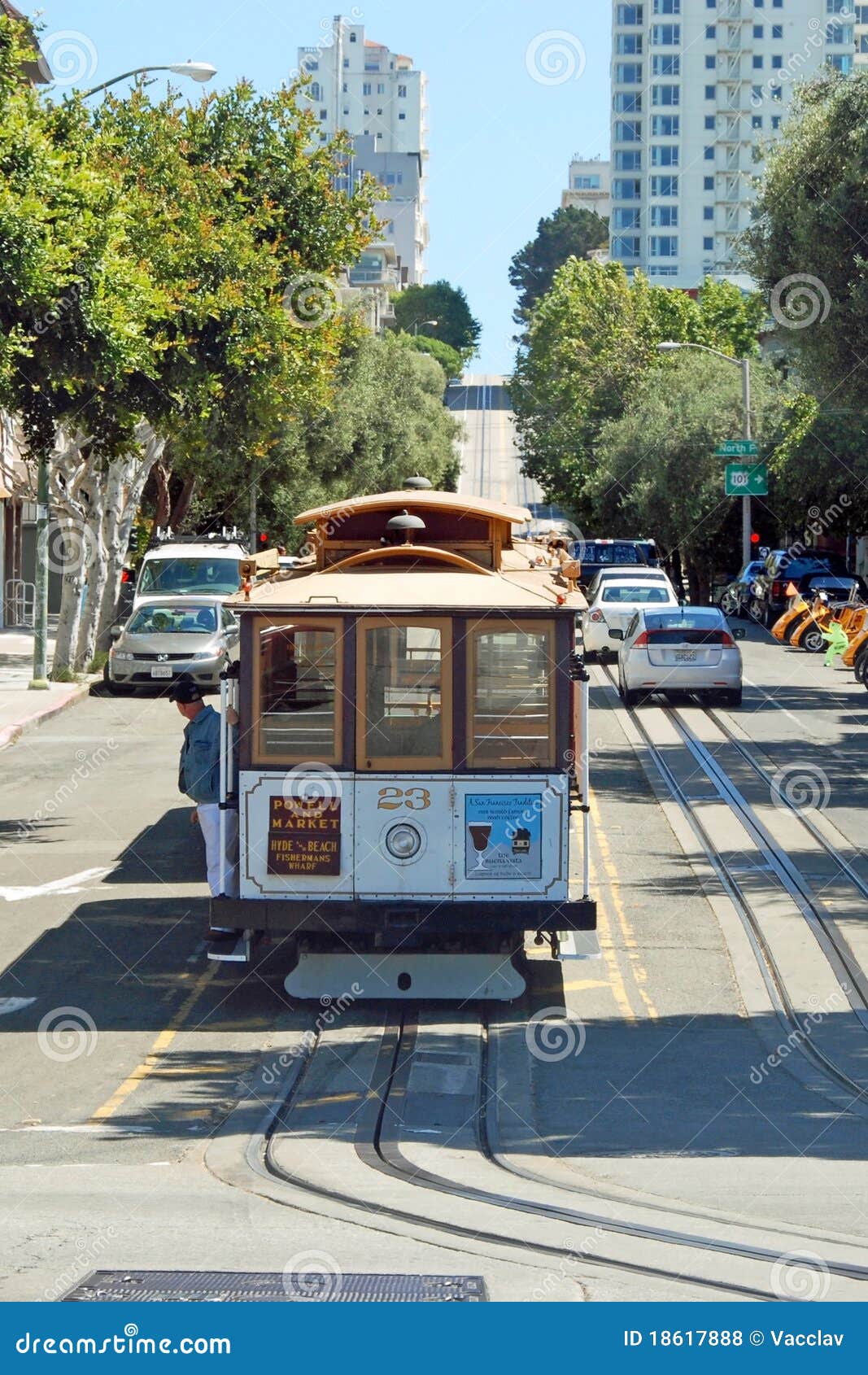 Cable Car Tram in San Francisco, USA Editorial Stock Photo - Image of ...
