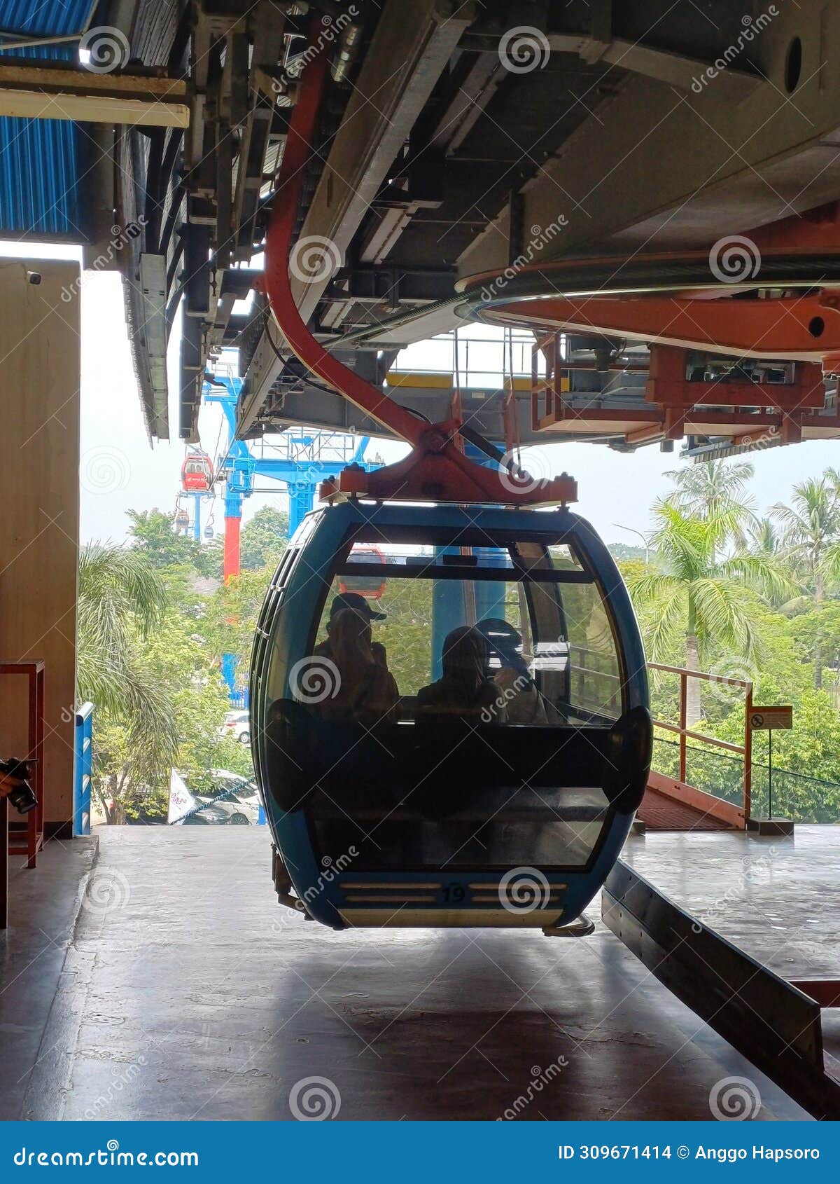 Cable Car Cabins Make U Turn in Terminus Station Stock Photo - Image of ...