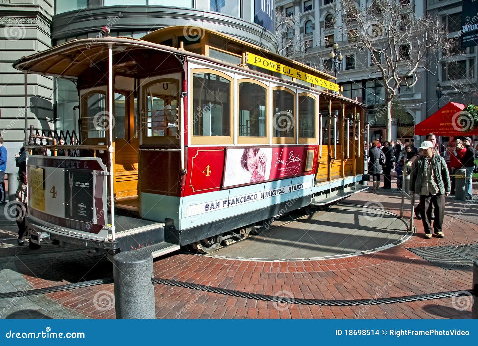 Cable Car on turntable editorial stock image. Image of alcatraz - 18698514