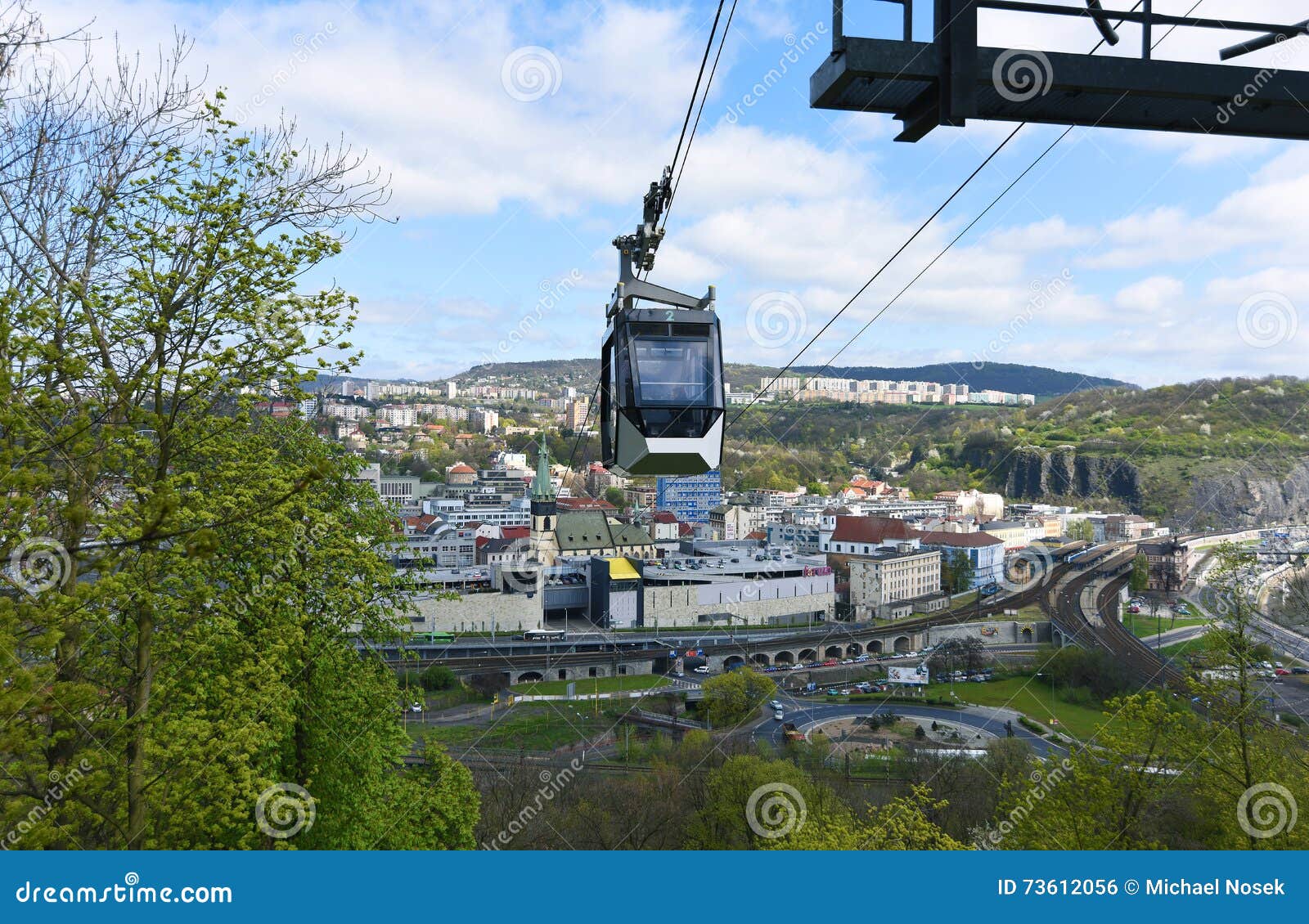 Cable Car in Usti Nad Labem Town Editorial Photo - Image of window ...