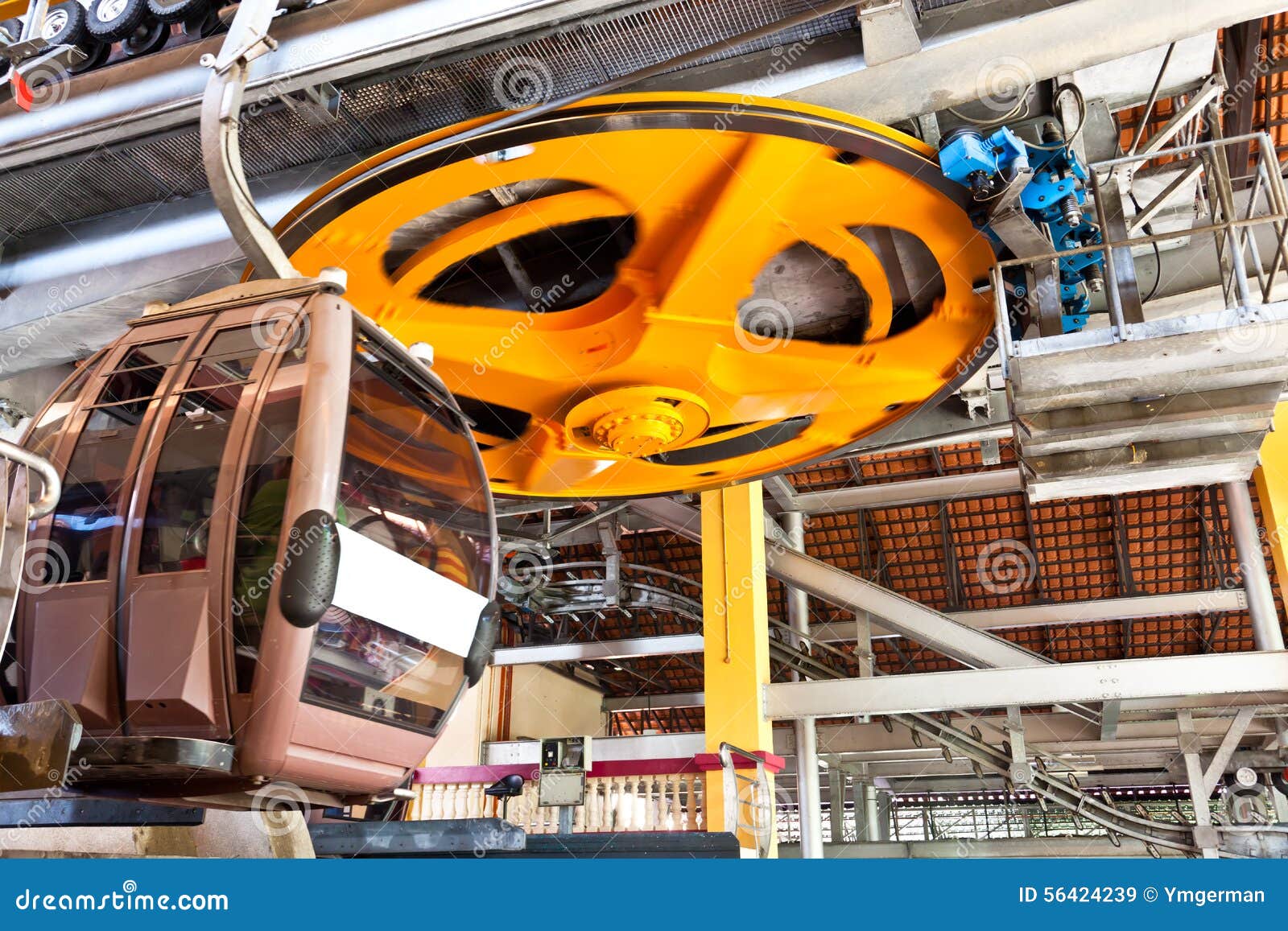 Cable car wheel stock image. Image of transportation - 56424239