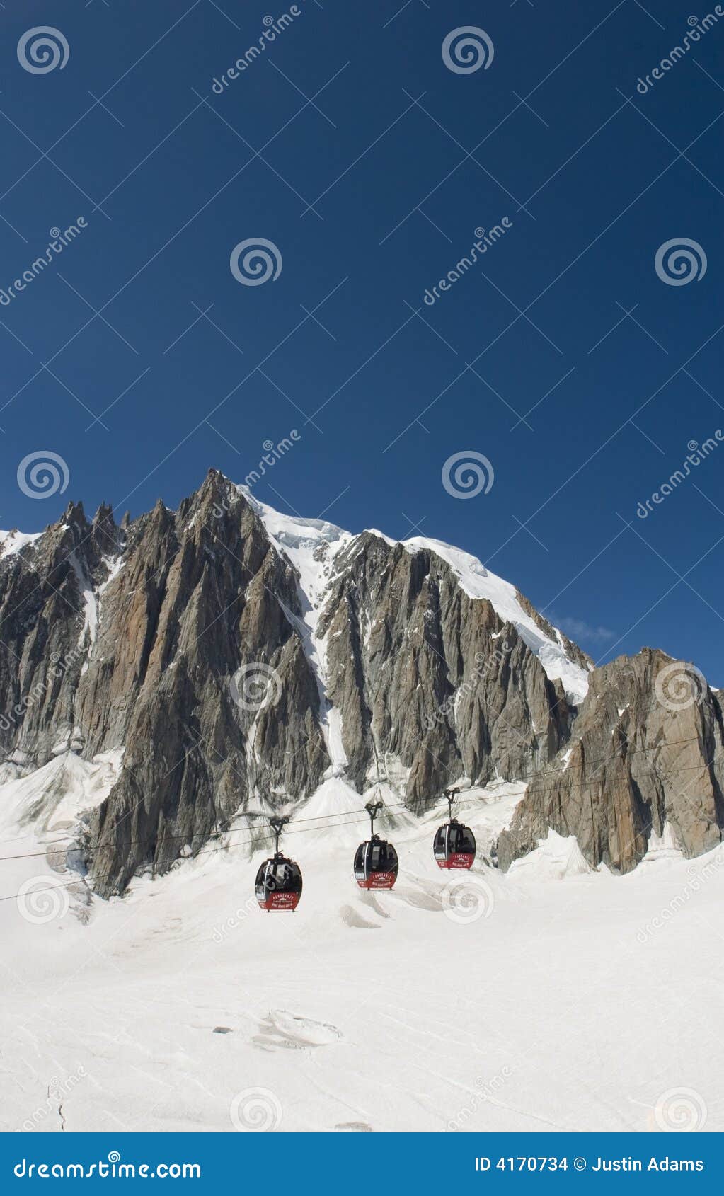 Cable Cars - Chamonix, France Stock Photo - Image of cold, wind: 4170734
