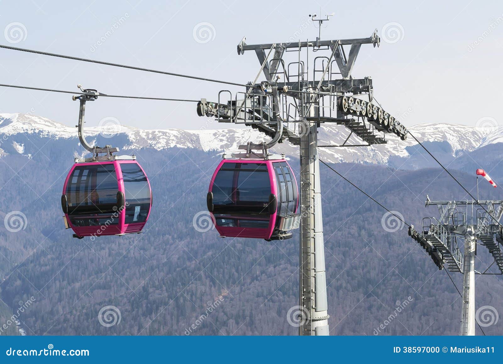 Cable Cars Transportation System Stock Photo - Image of climbing, speed ...