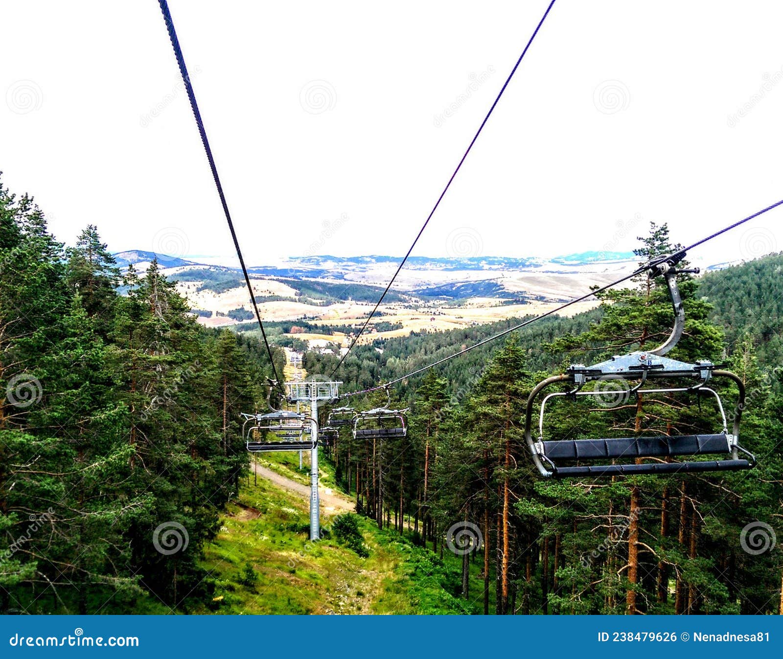 Cable Cart Driving on a Mountain Stock Photo - Image of vehicle, plant ...