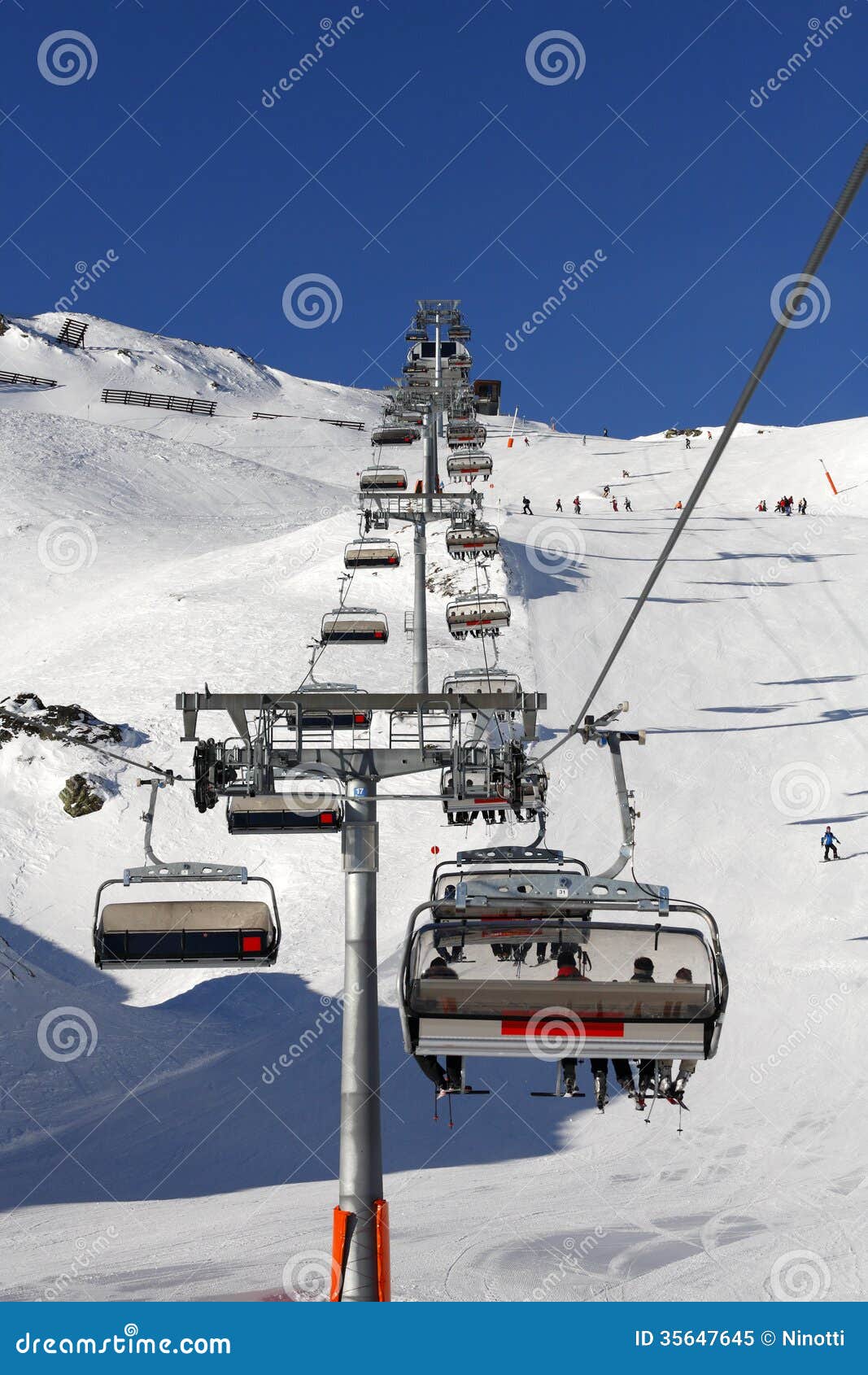 Cable chair stock image. Image of kaltenbach, sunny, people - 35647645