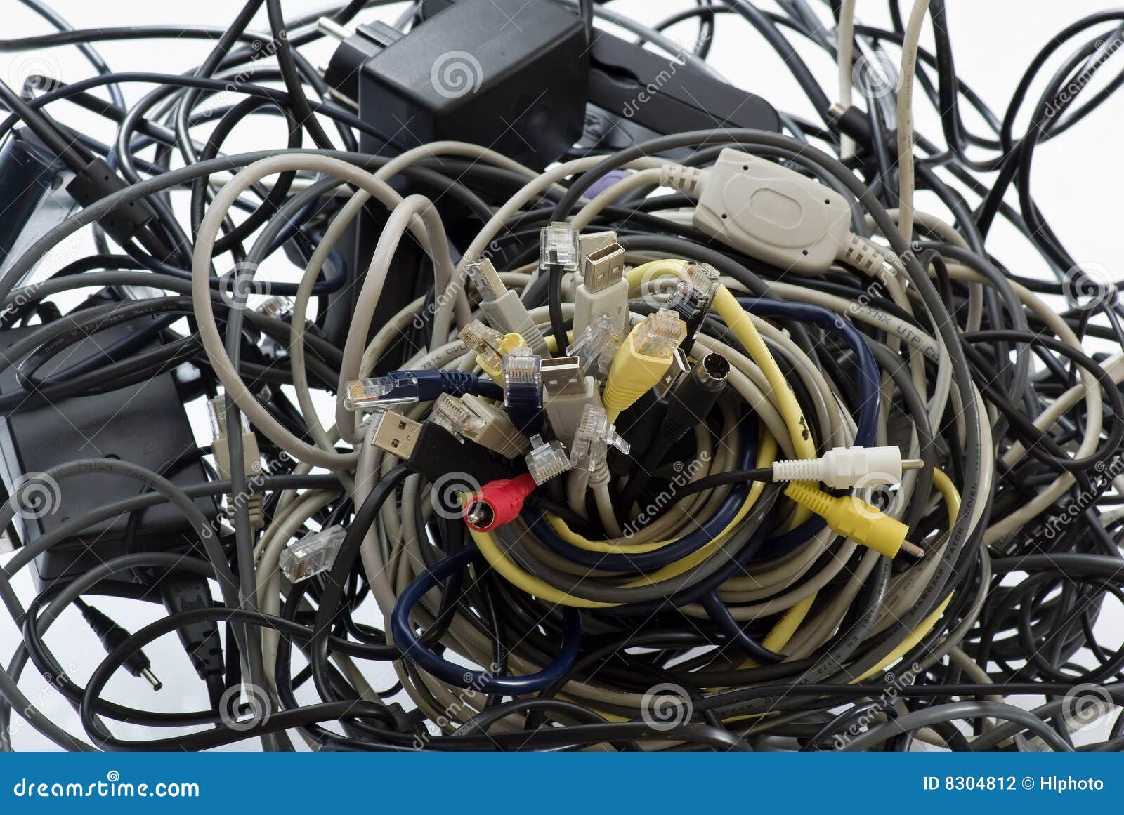 Cable Chaos stock photo. Image of incident, fault, female - 8304812