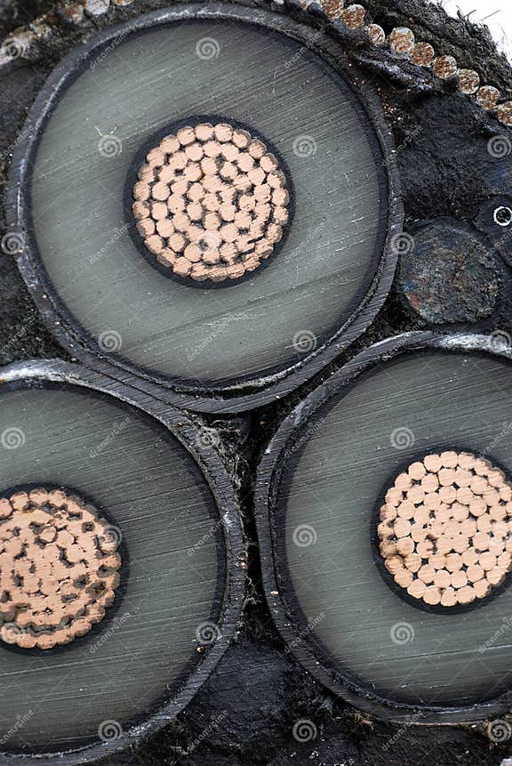 Cable close-up stock photo. Image of electrical, copper - 9032622