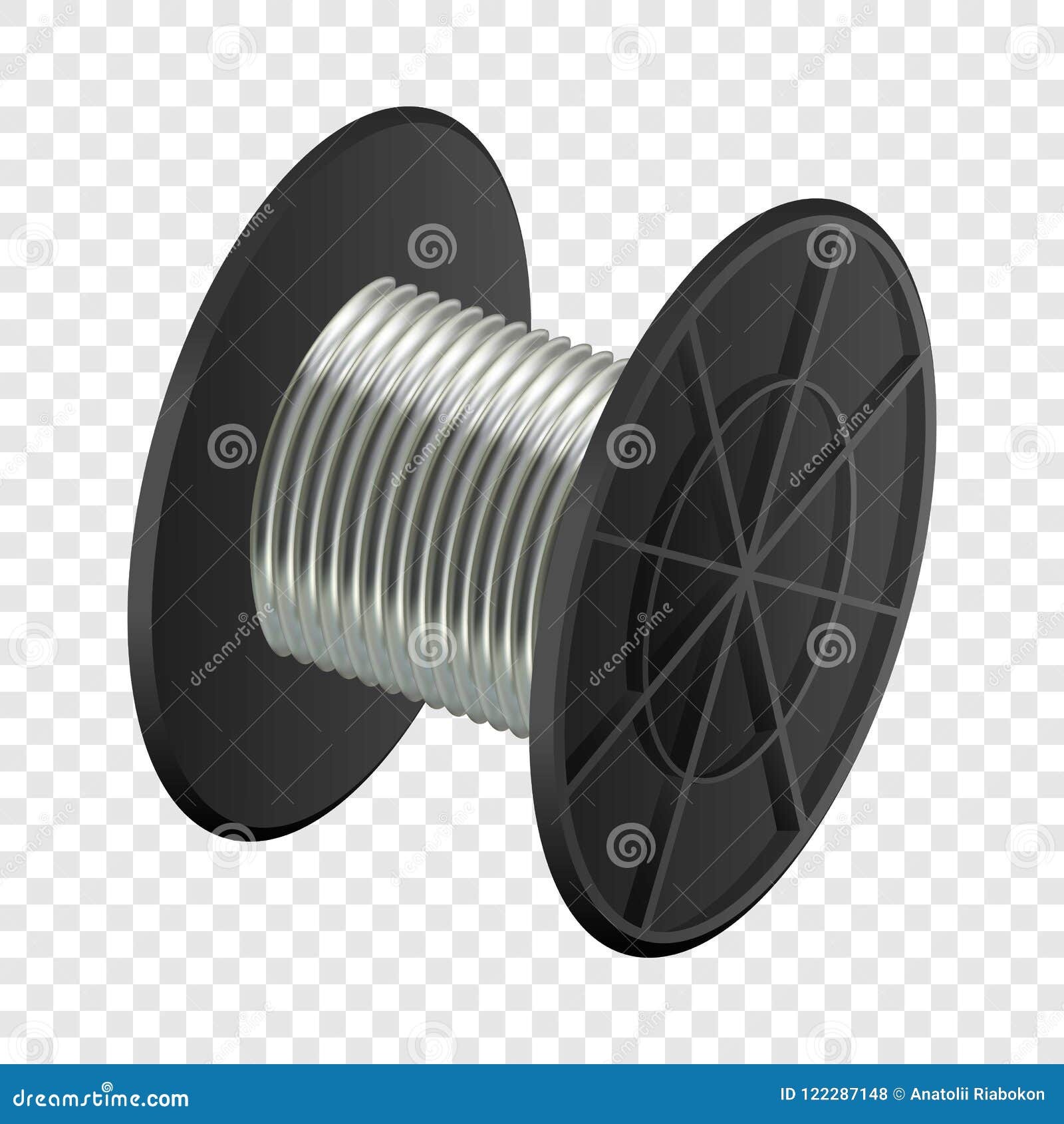 Cable Coil Mockup, Realistic Style Stock Vector - Illustration of ...