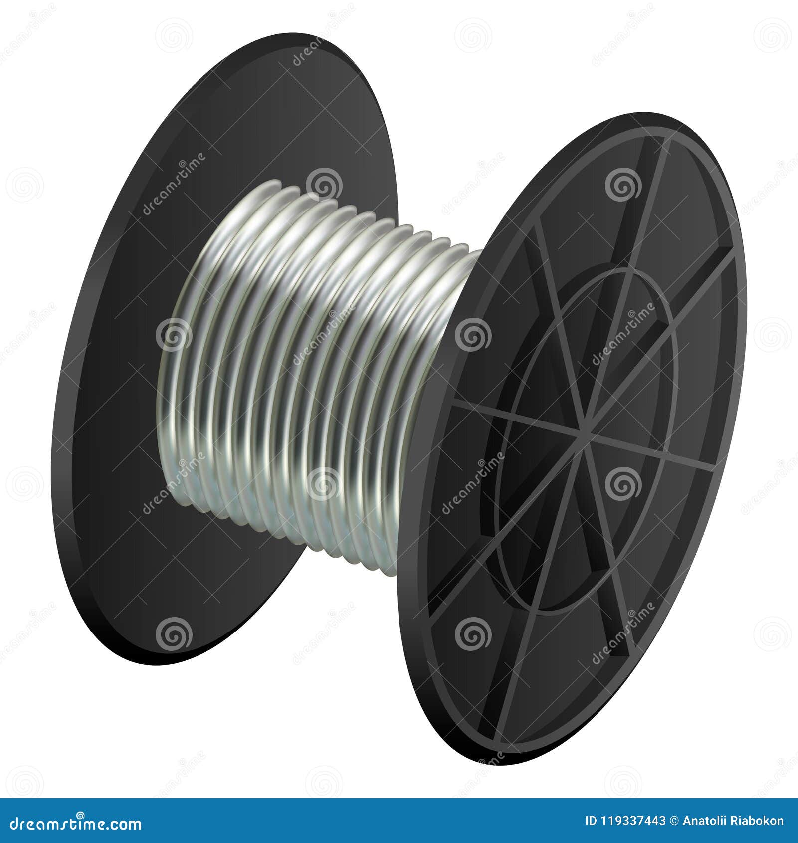 Cable Coil Mockup, Realistic Style Stock Vector - Illustration of ...