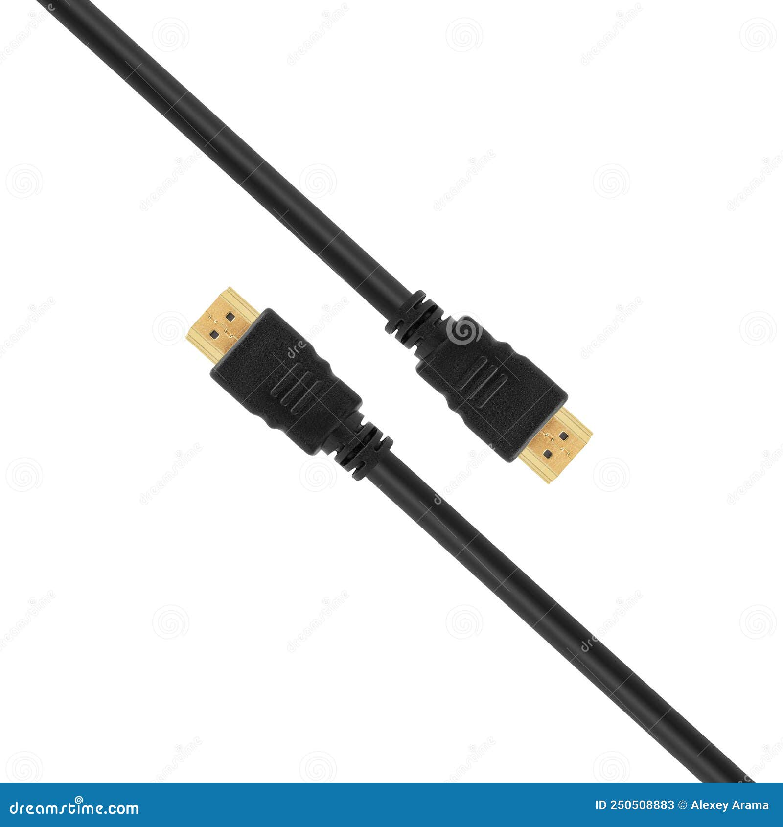 Cable Con Conector Hdmi En Fondo Blanco Imagen de archivo - Imagen de ...
