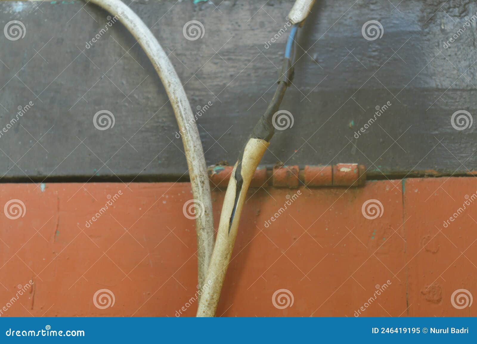 The Cable Connection is Installed Using a Special Black Duct Tape Stock ...