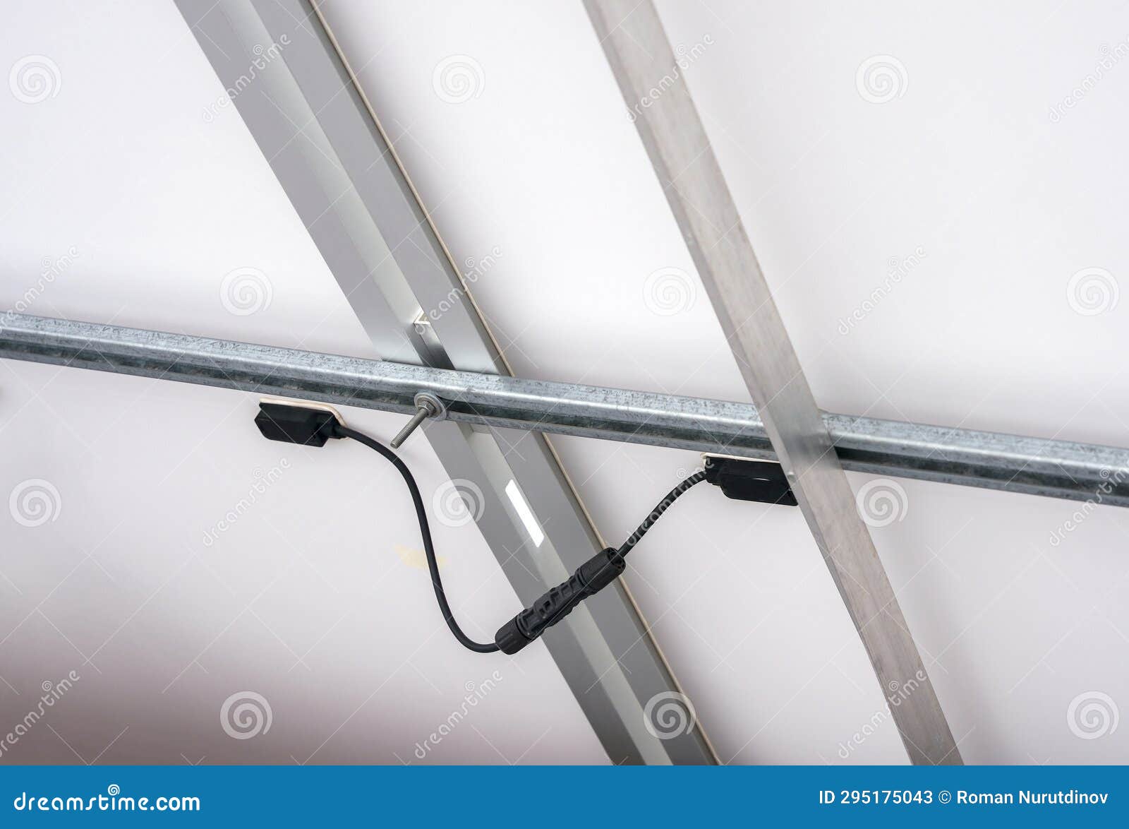 Cable Connection of Solar Panels Stock Image - Image of ecological ...