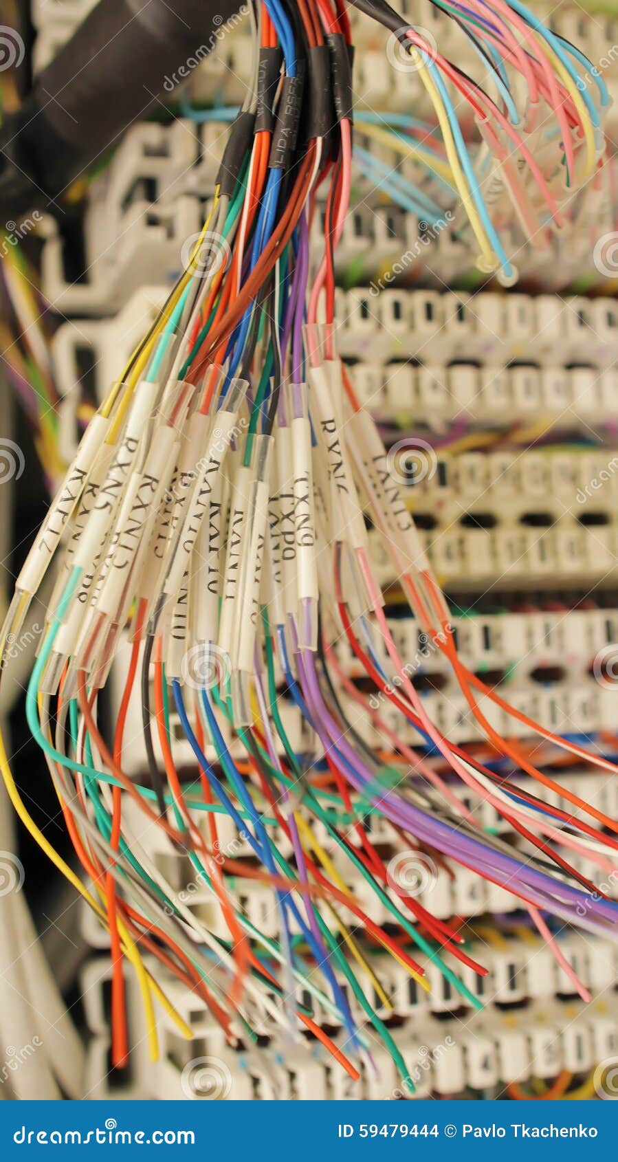 Cable Connection Telecommunication Panel Stock Photo - Image of ...