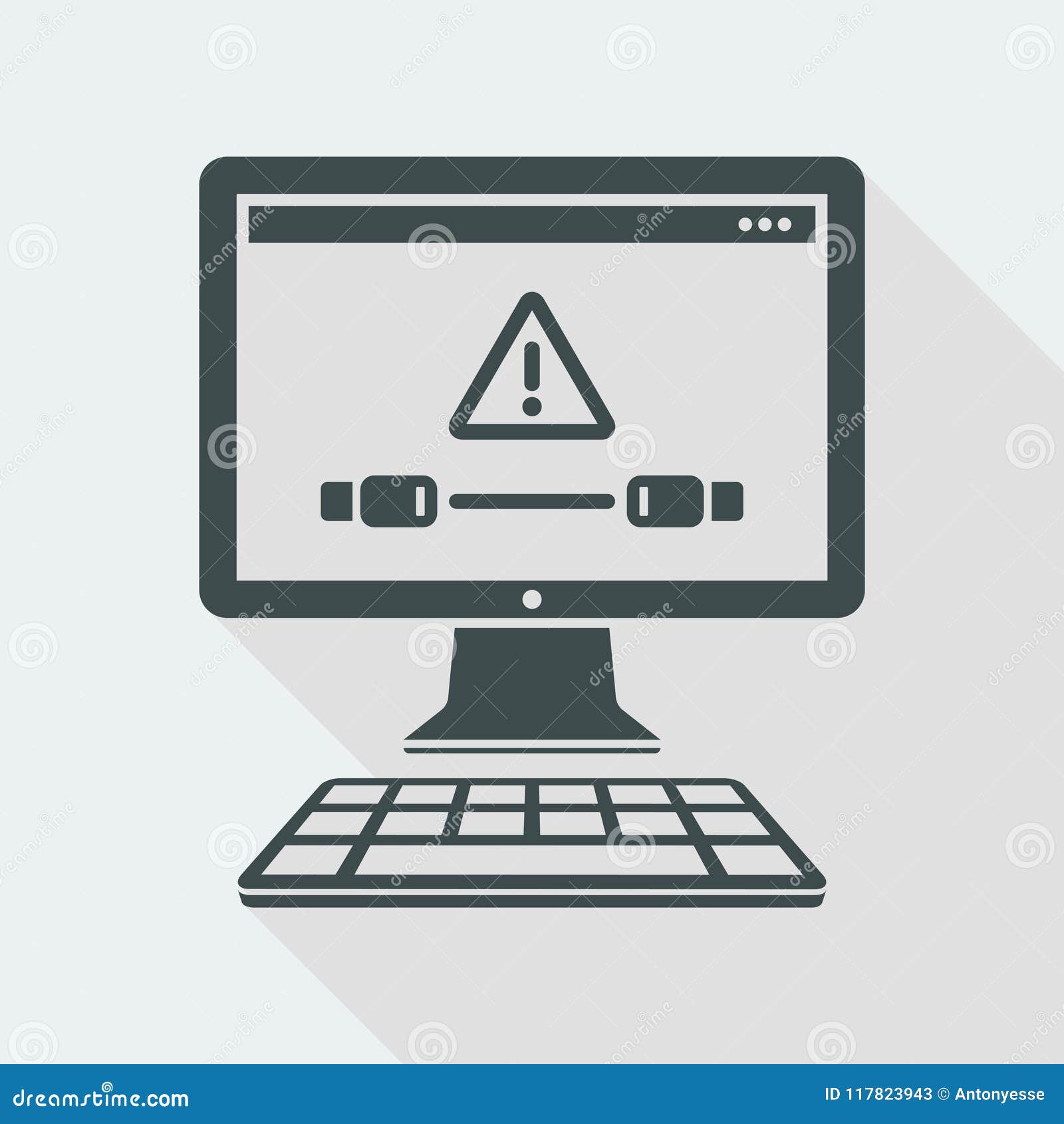 Cable Connection To Computer - Error Alert Notice - Vector Flat Minimal ...