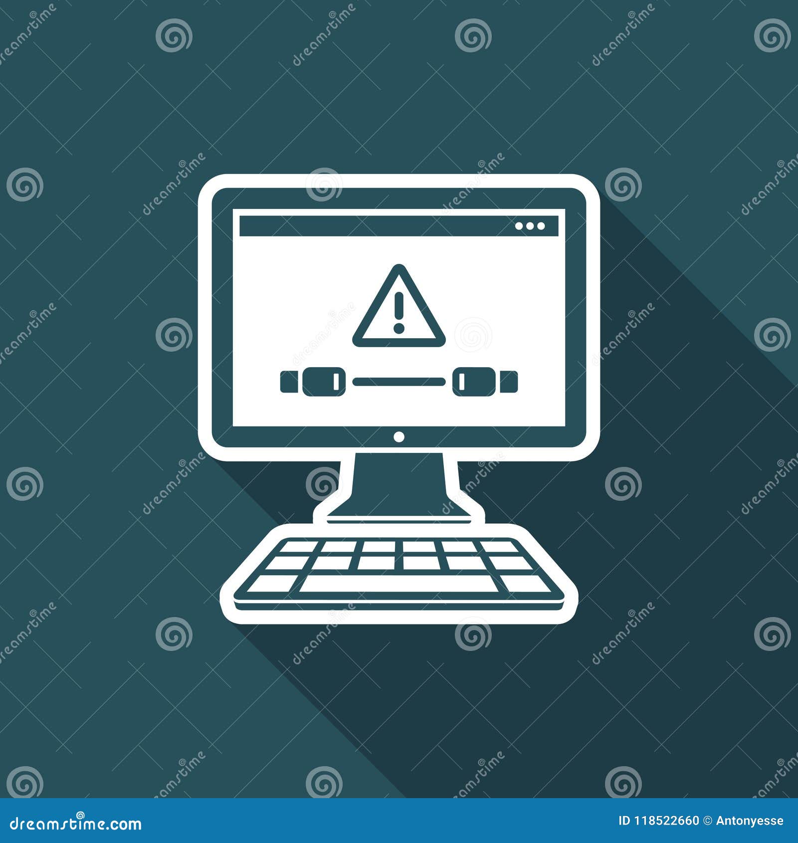 Cable Connection To Computer - Error Alert Notice - Vector Flat Minimal ...