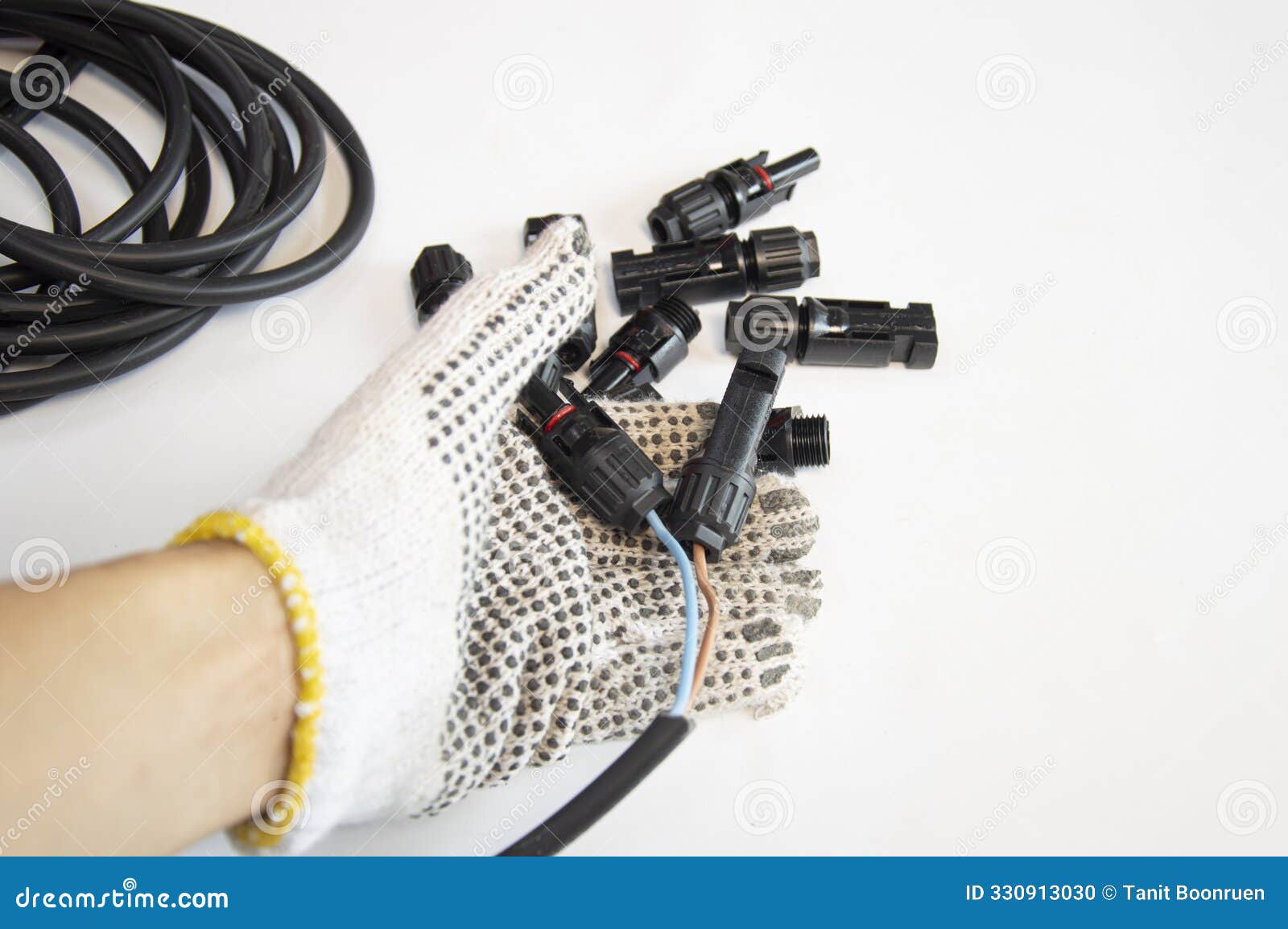 Cable Connector MC4 Type Used for Solar Panel Stock Photo - Image of ...