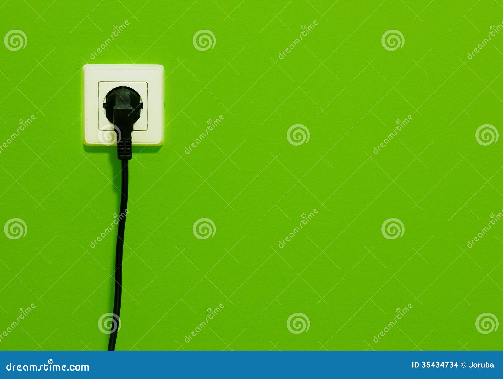Cable in Connector Plug on Green Wall Stock Photo - Image of connector ...