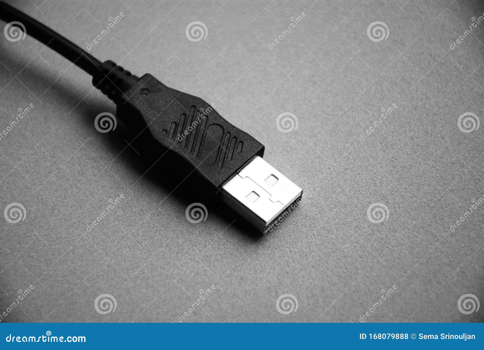 Cable Connector USB on Grey. Stock Photo - Image of connector ...