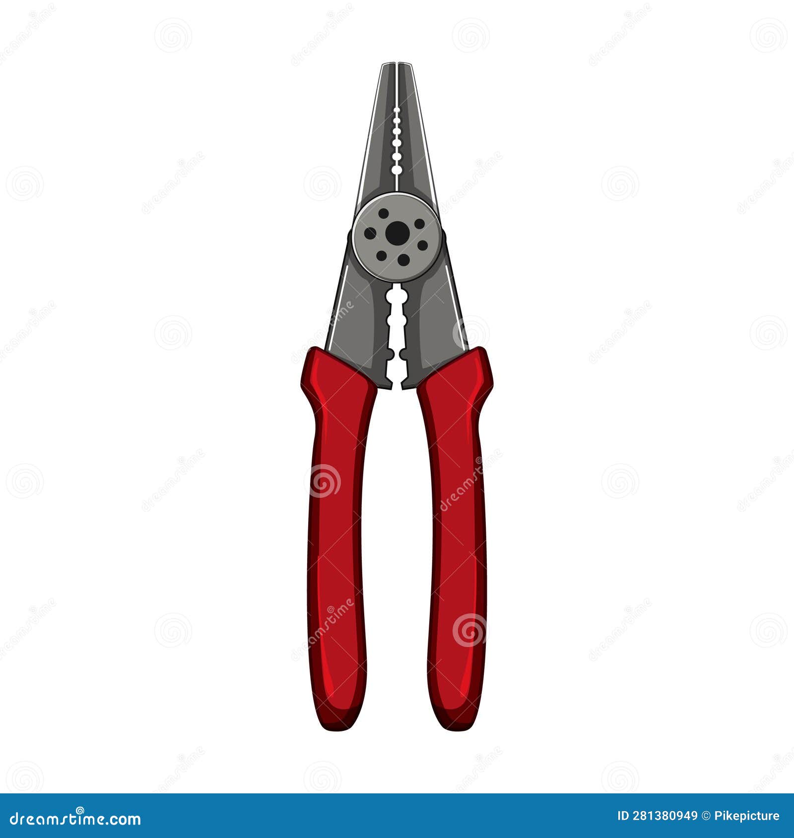Cable Crimper Tool Cartoon Vector Illustration Stock Illustration ...