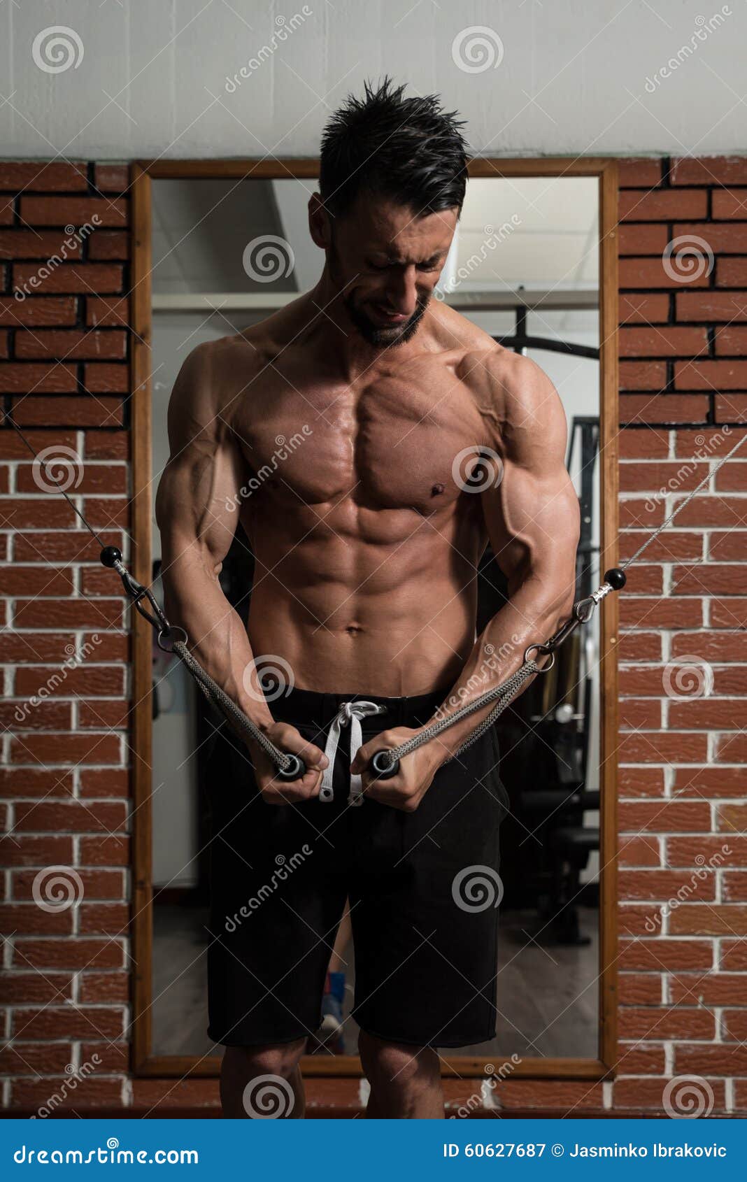 Cable Crossover Chest Workout Stock Image - Image of crossover, fitness ...