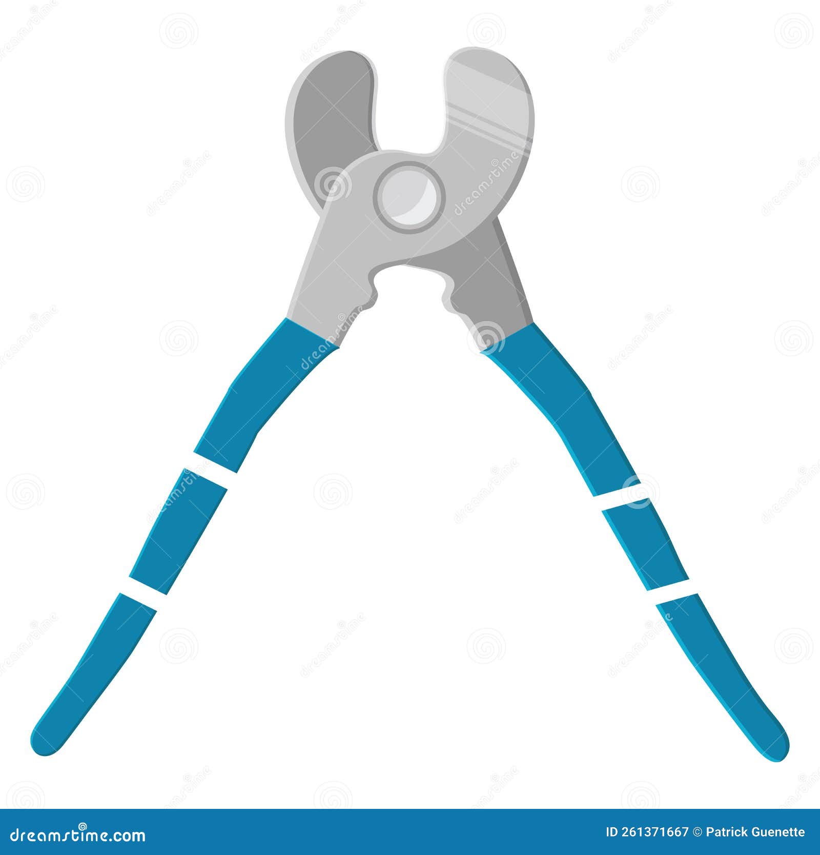 Cable cutter, icon stock vector. Illustration of thin - 261371667