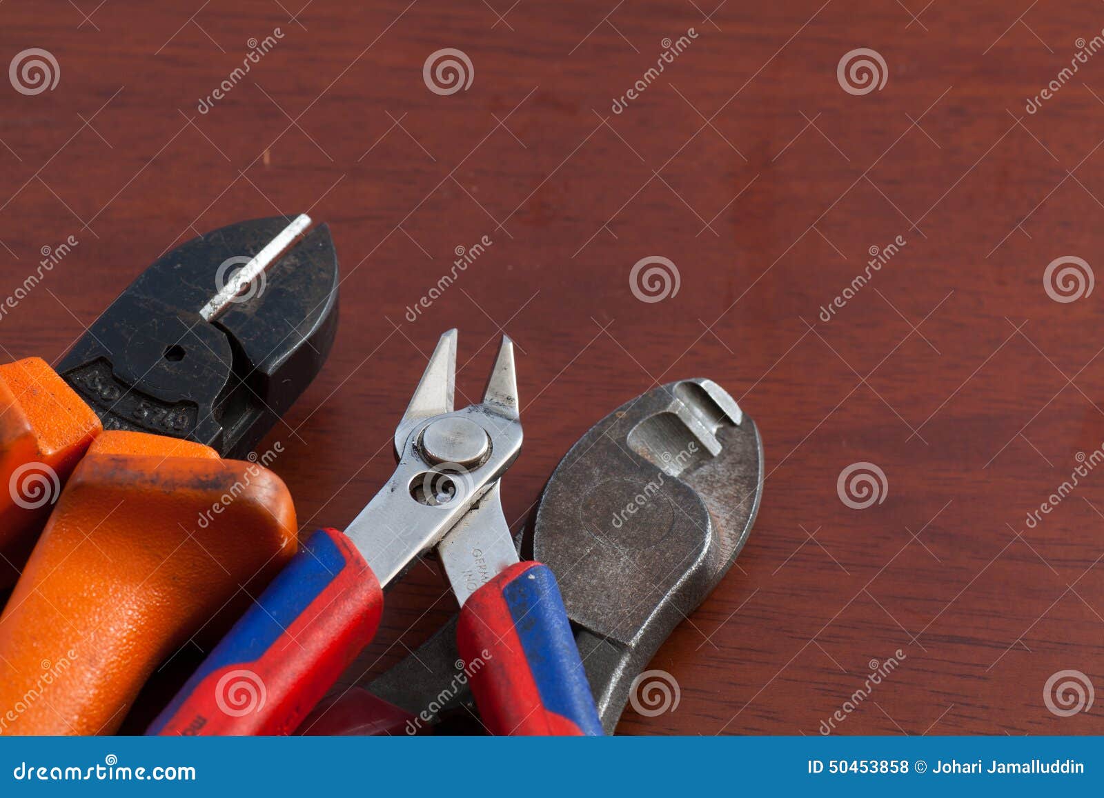 Cable Cutter on Wood Background Stock Photo - Image of carpenter, drill ...