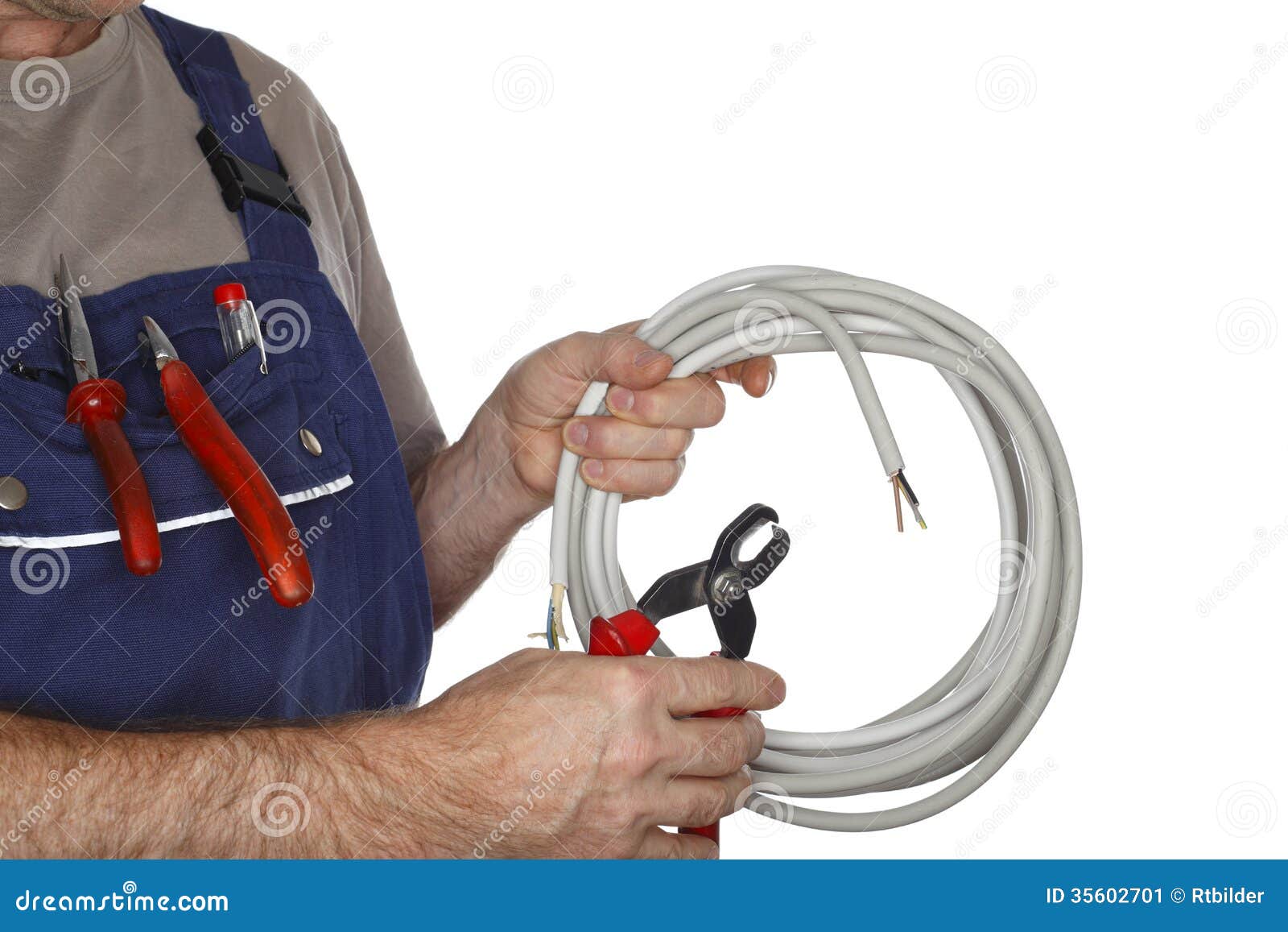 Cable and cutter stock image. Image of connect, male - 35602701
