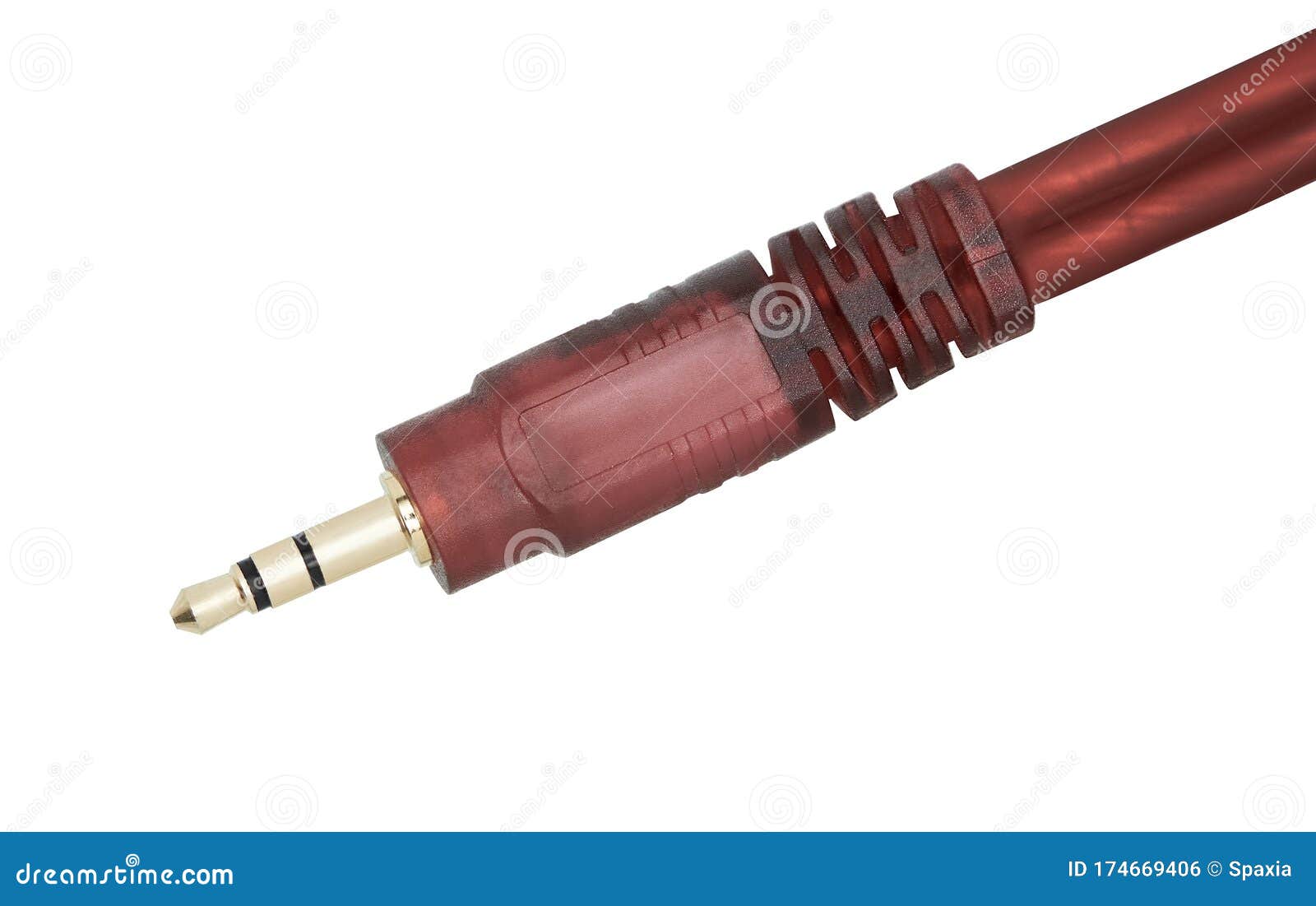 Cable De Audio Jack De 35 Mm Foto de archivo - Imagen de fondo, camino ...