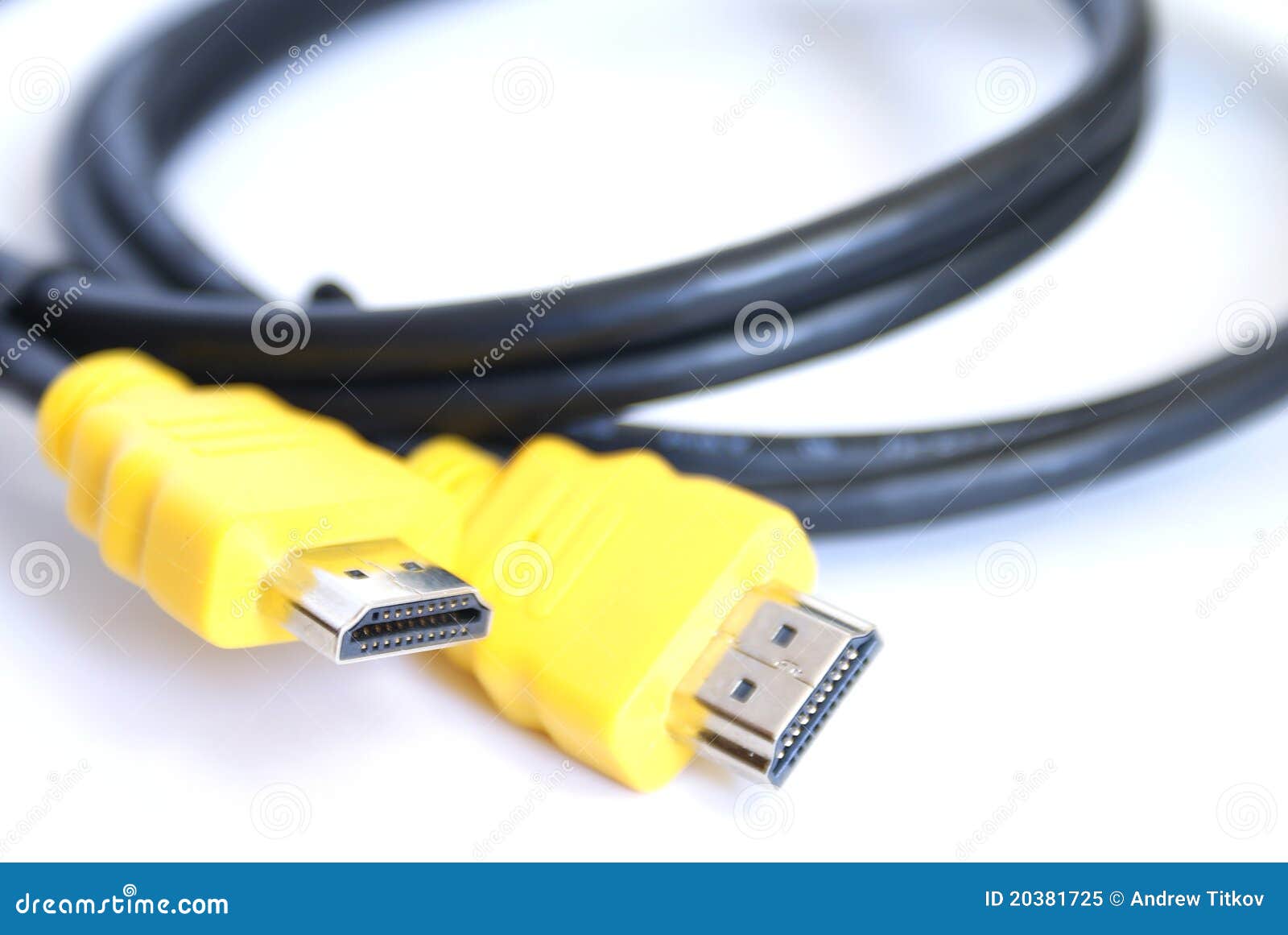Cable de HDMI imagen de archivo. Imagen de video, alto - 20381725