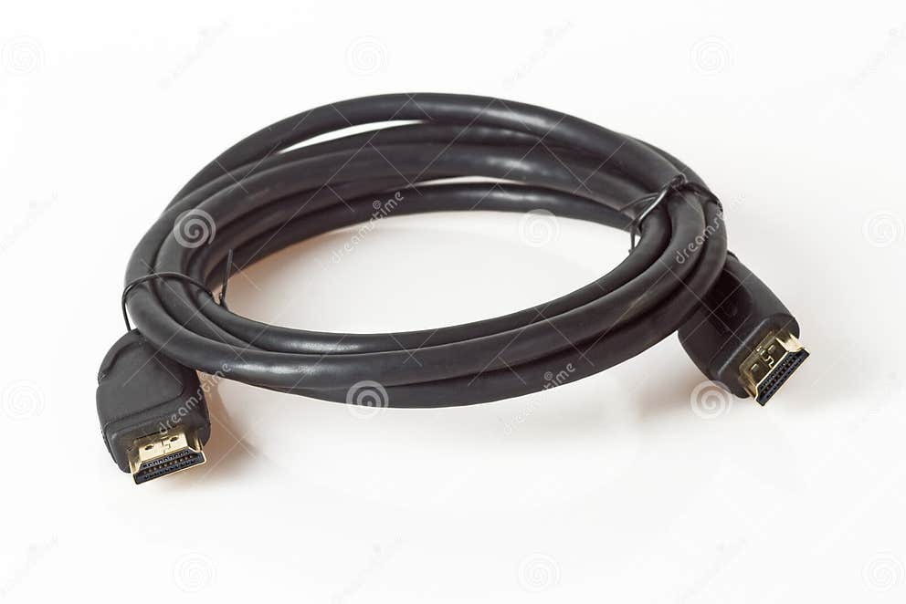 Cable de HDMI foto de archivo. Imagen de gato, negro - 21154648