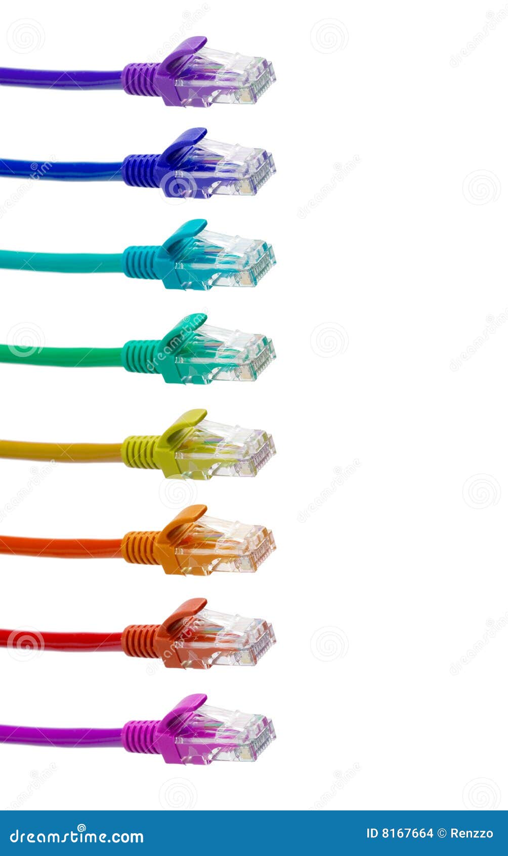 Cable De LAN En Colores Coloridos Foto de archivo - Imagen de broadband ...