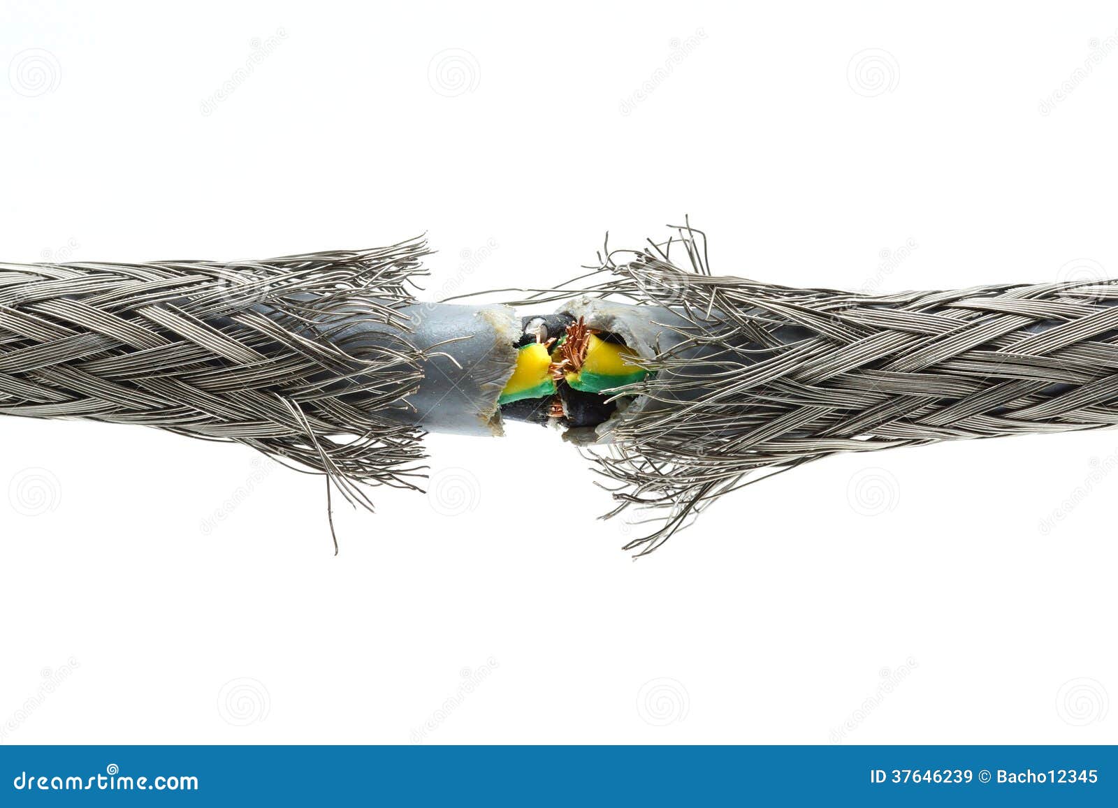 Cable De Transmisión Dañado Rasgado Imagen de archivo - Imagen de ...