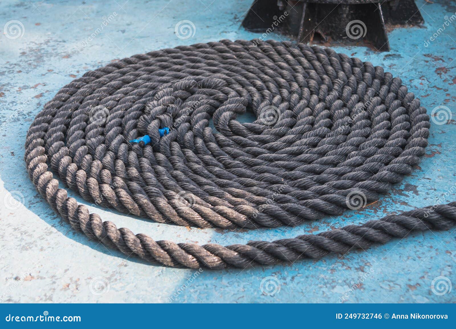 Cable on the Deck of the Ship. Stock Photo - Image of freight, maritime ...
