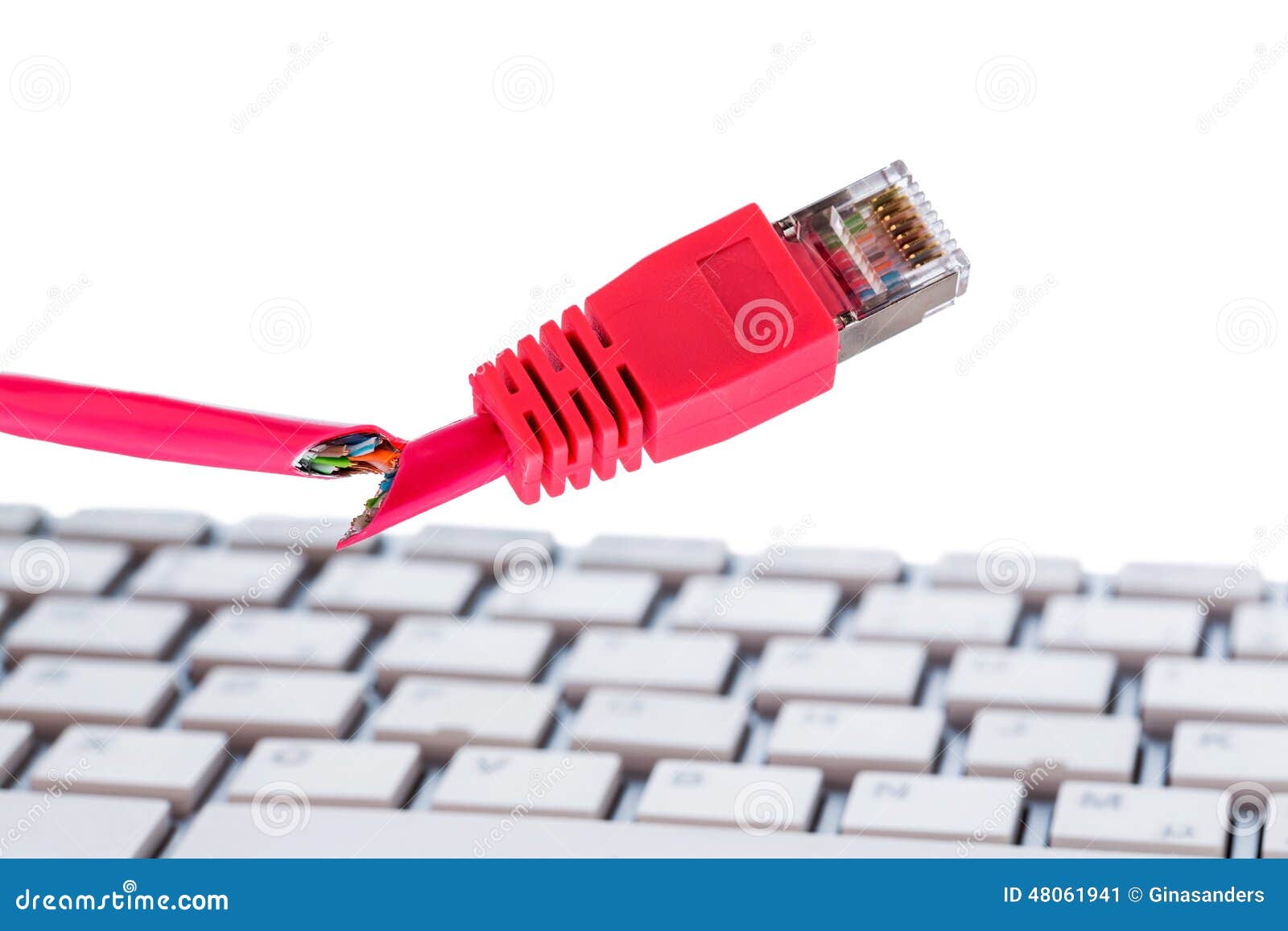 Cable Defectuoso De La Red En El Teclado Imagen de archivo - Imagen de ...