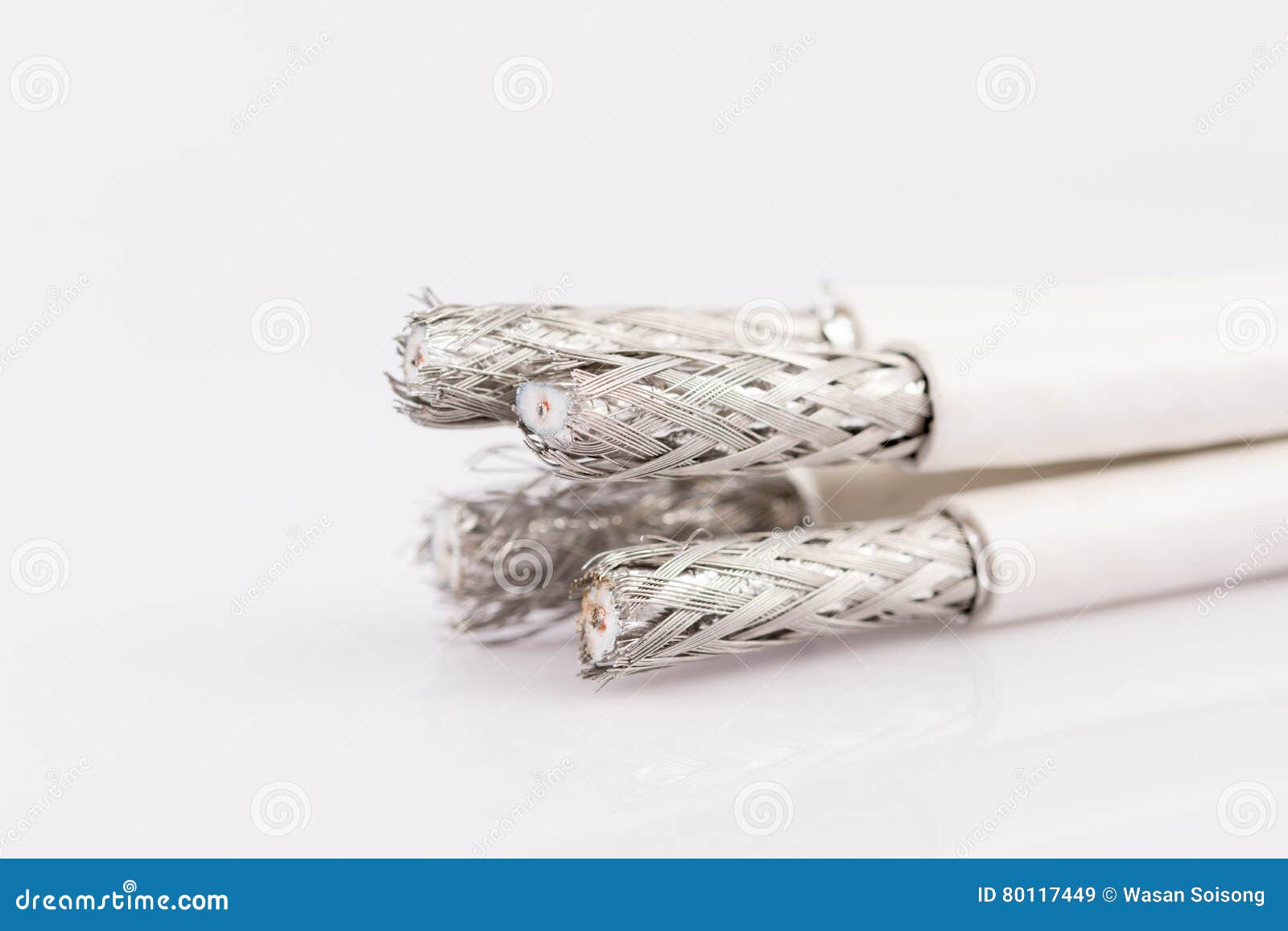 Cable for Digital TV, Cable TV,Data Cable on White Stock Image - Image ...