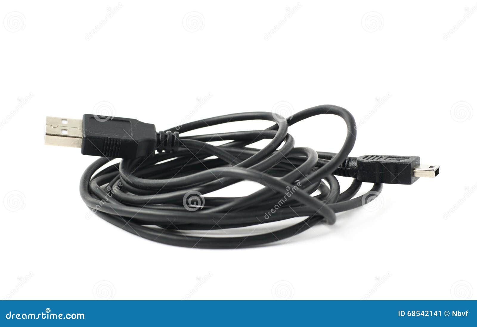 Cable Doblado Del Adaptador Del USB Aislado Imagen de archivo - Imagen ...