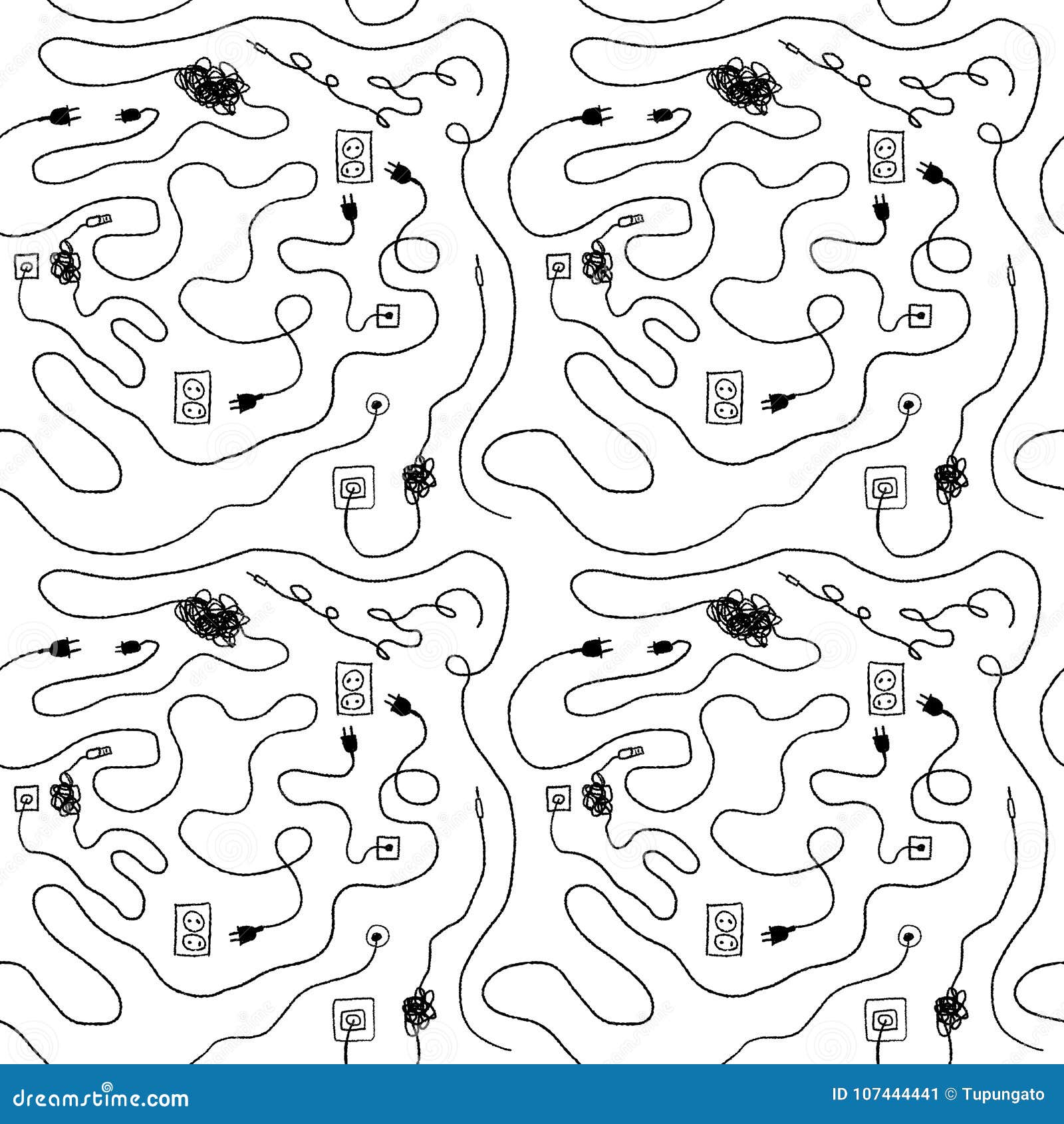 Cables Seamless Texture Vector Illustration | CartoonDealer.com #102721598