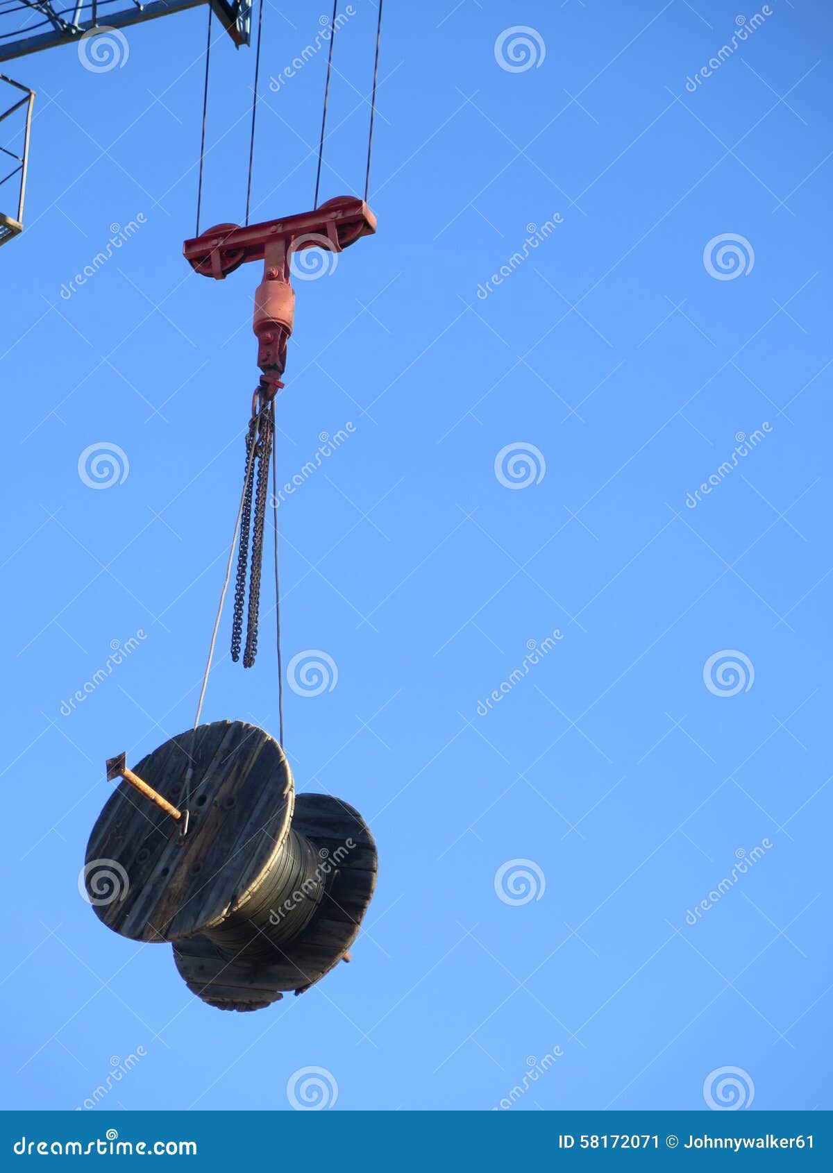 Cable drum on crane stock image. Image of sheathing, seamless - 58172071