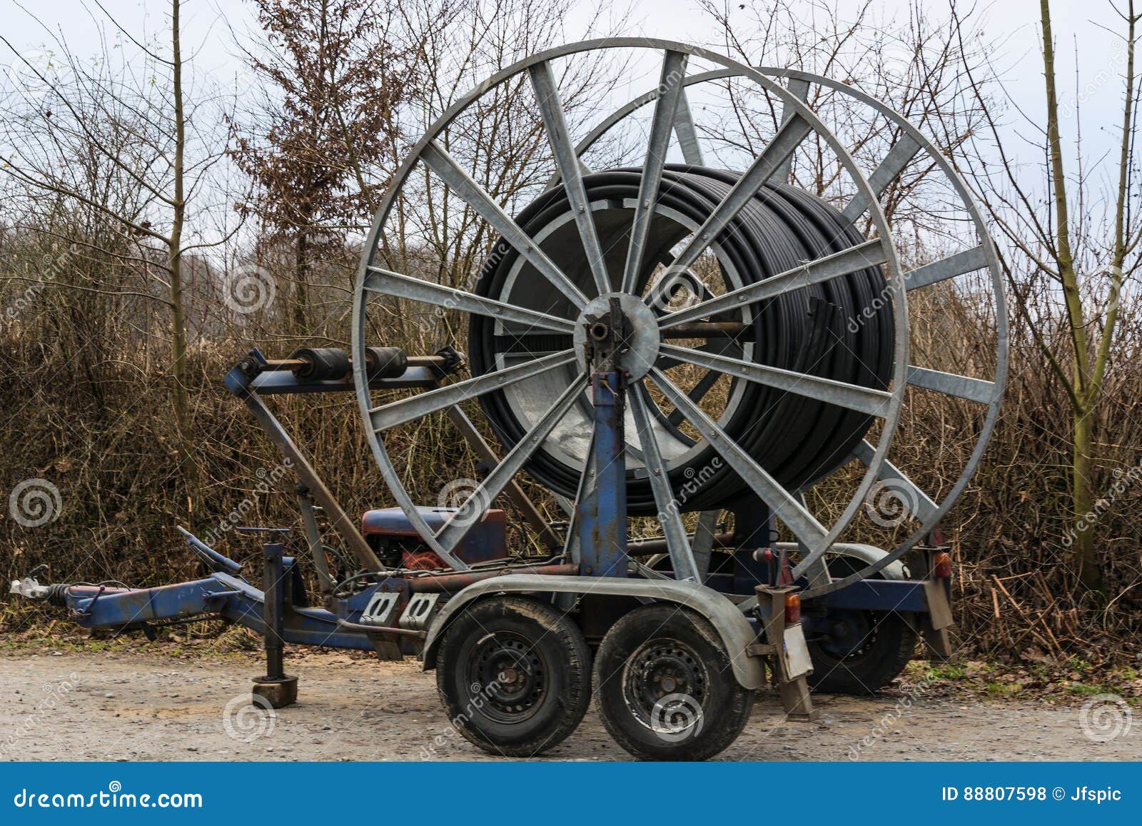 Cable Drums with Fiber Optic Cable Stock Photo - Image of optical ...