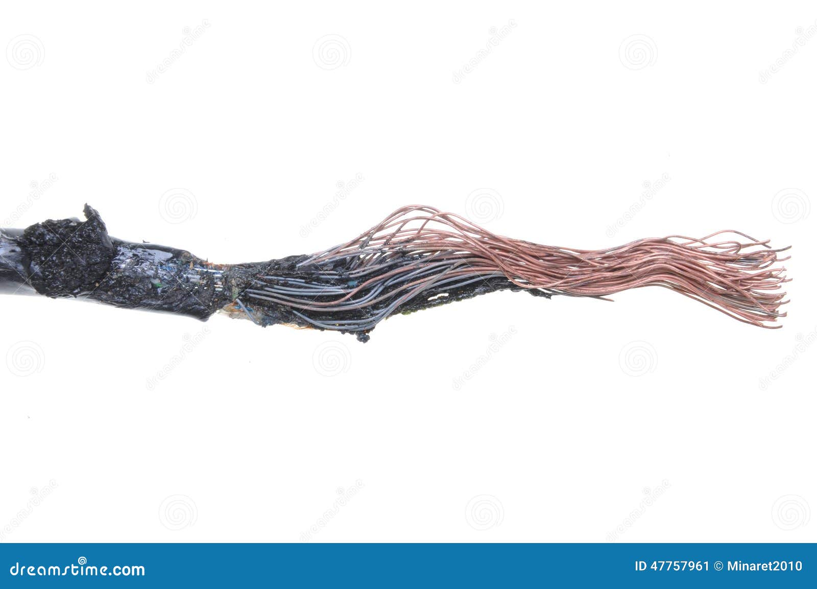 Cable Eléctrico Quemado Foto de archivo - Imagen: 47757961