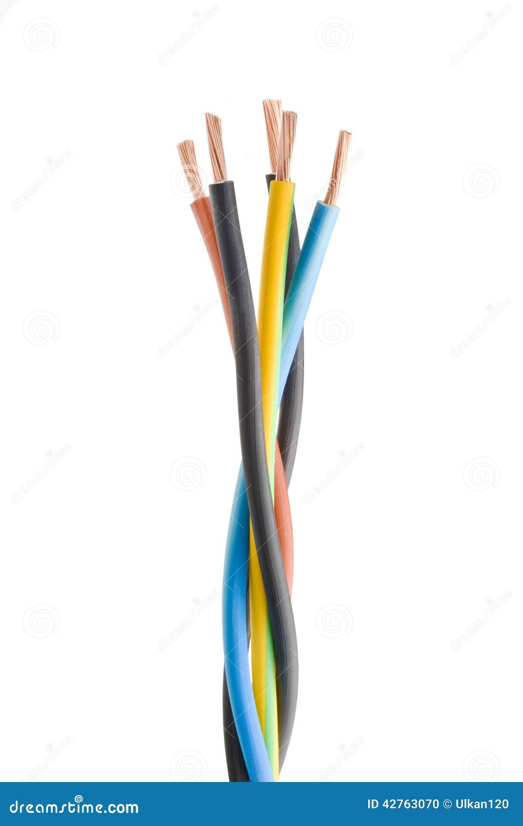 Cable eléctrico trifásico foto de archivo. Imagen de voltio - 42763070
