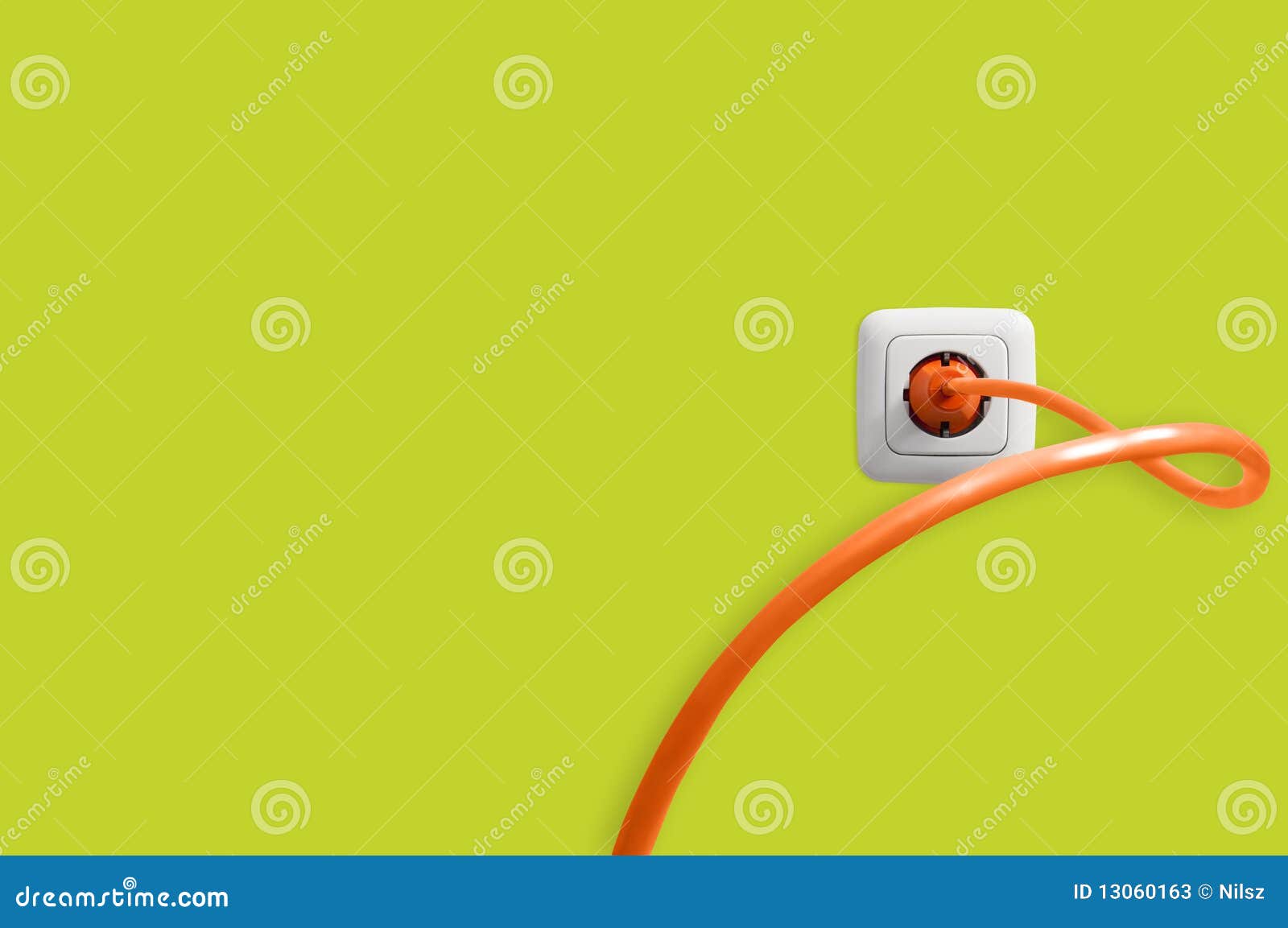 Electric Socket, Wire Terminal Block And Circuit Breaker On The ...